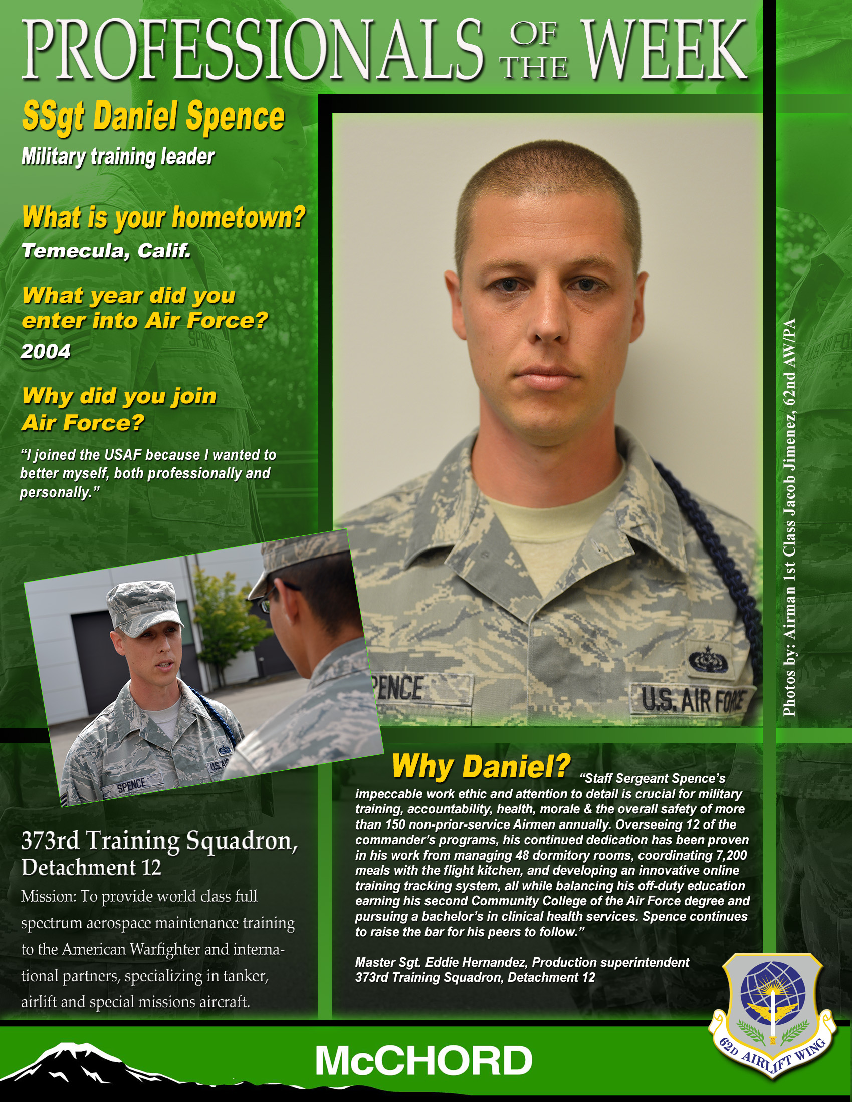 Professionals of the Week > Team McChord > Article Display