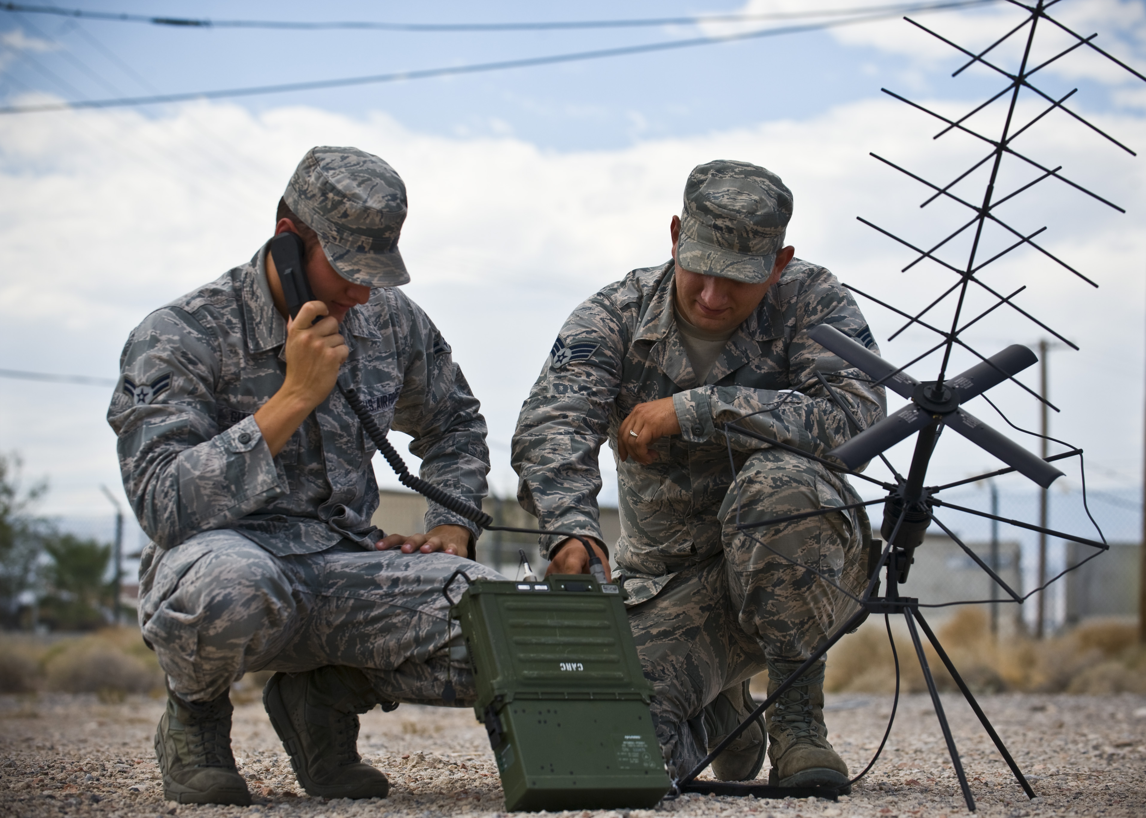 Ground radio sets frequency