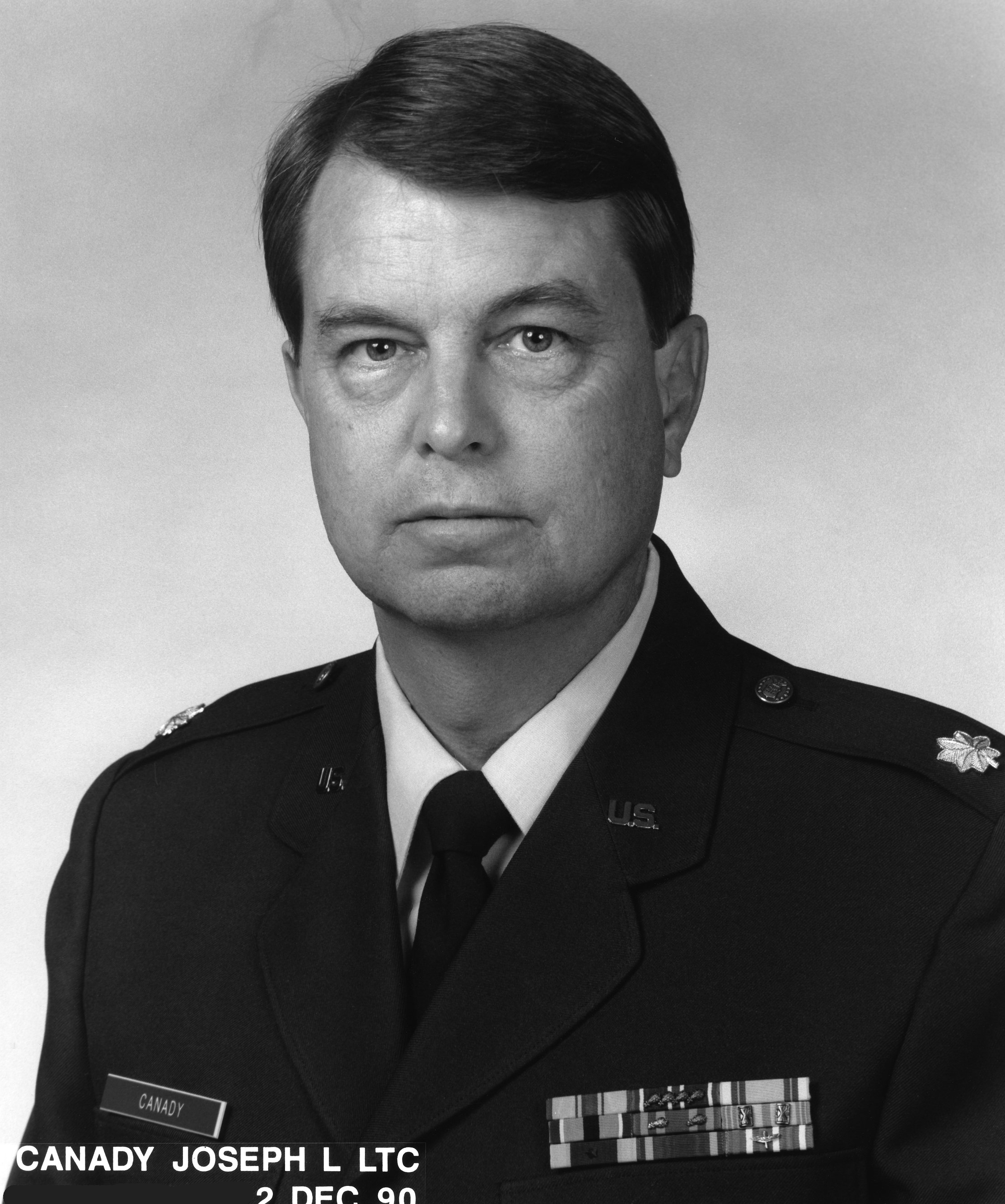 Lt Col Joseph L. Canady Official Photo