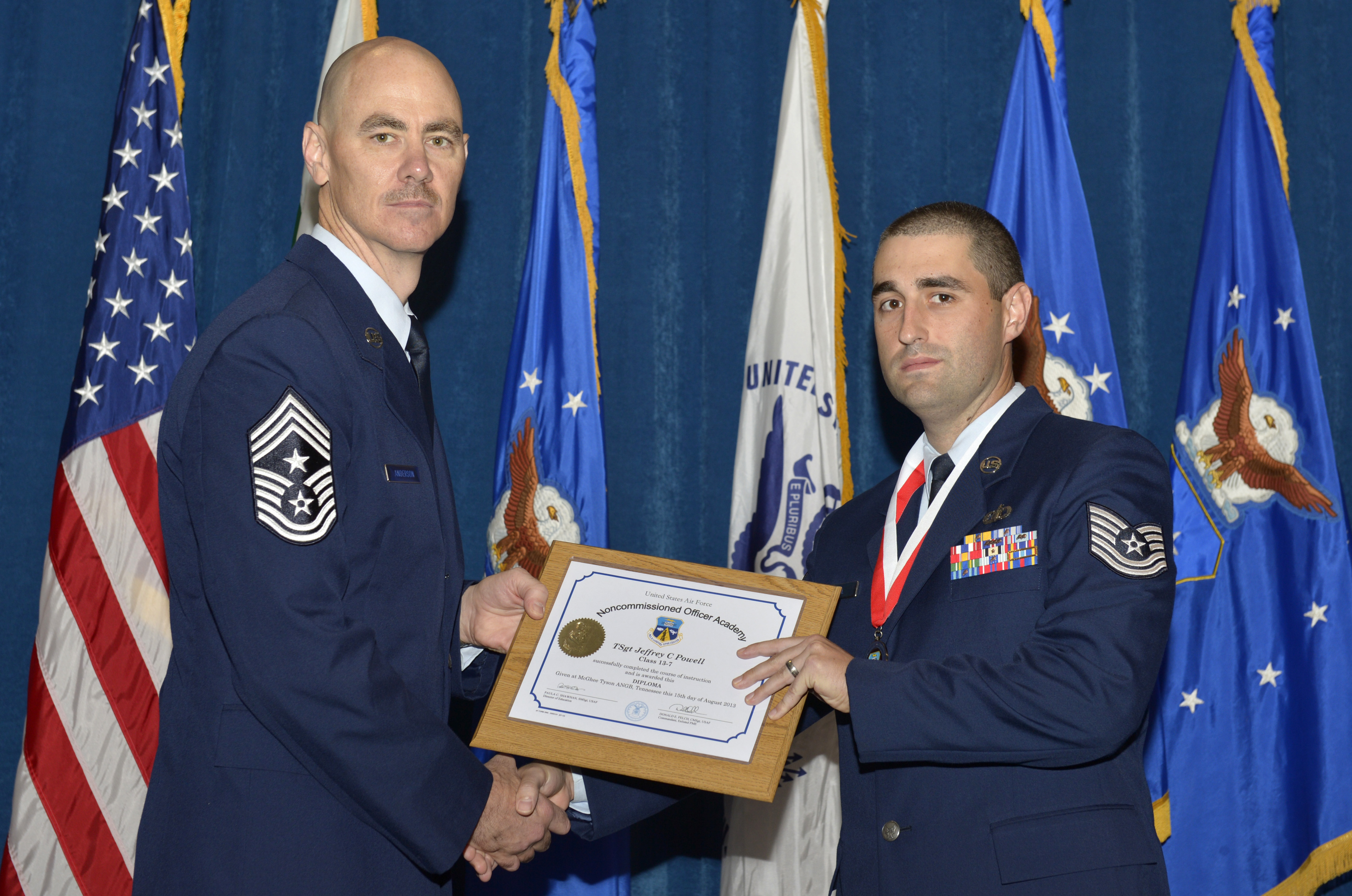 NCOA Class 13-7 student receives distinguished graduate award