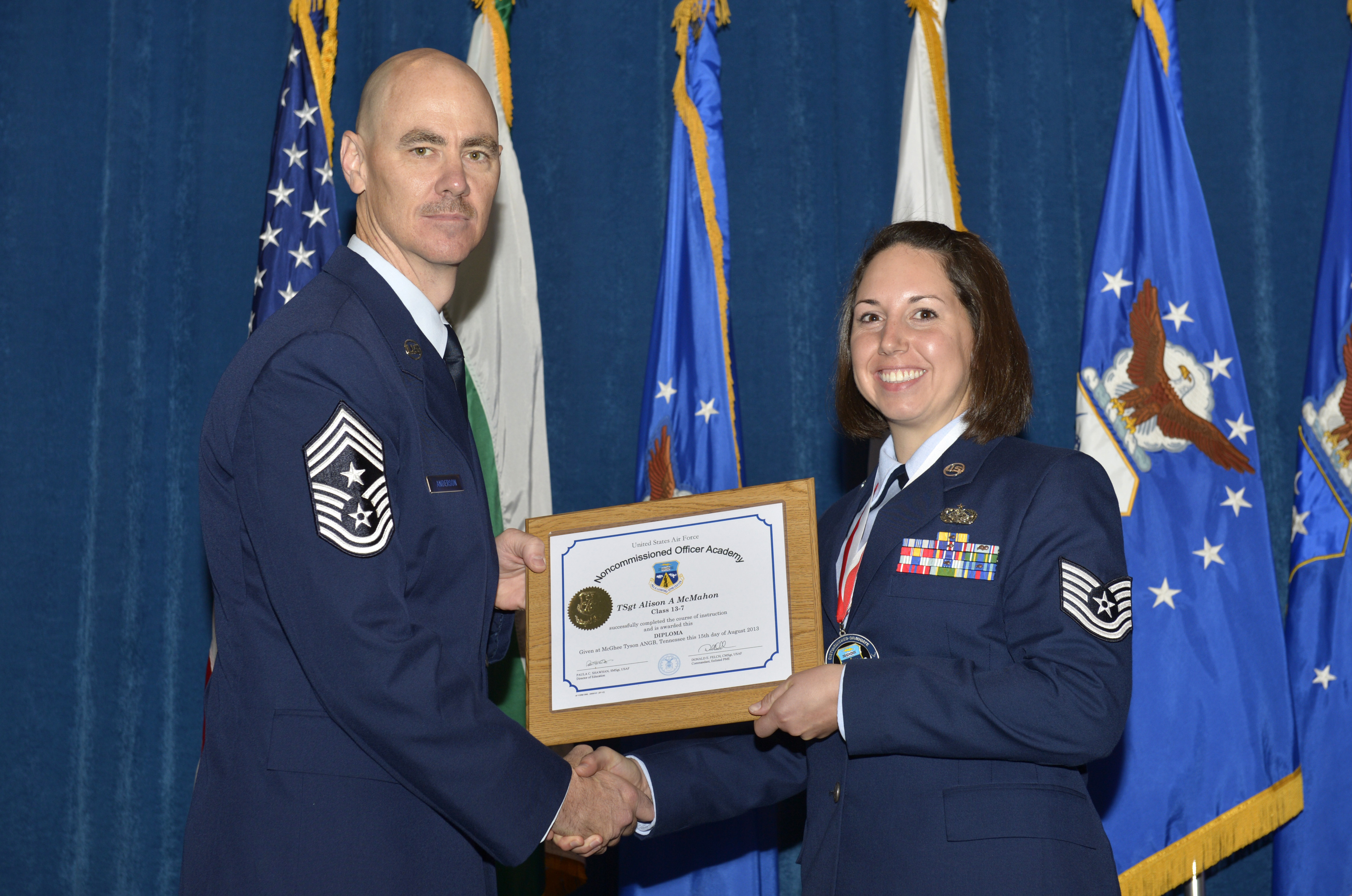 NCOA Class 13-7 student receives distinguished graduate award