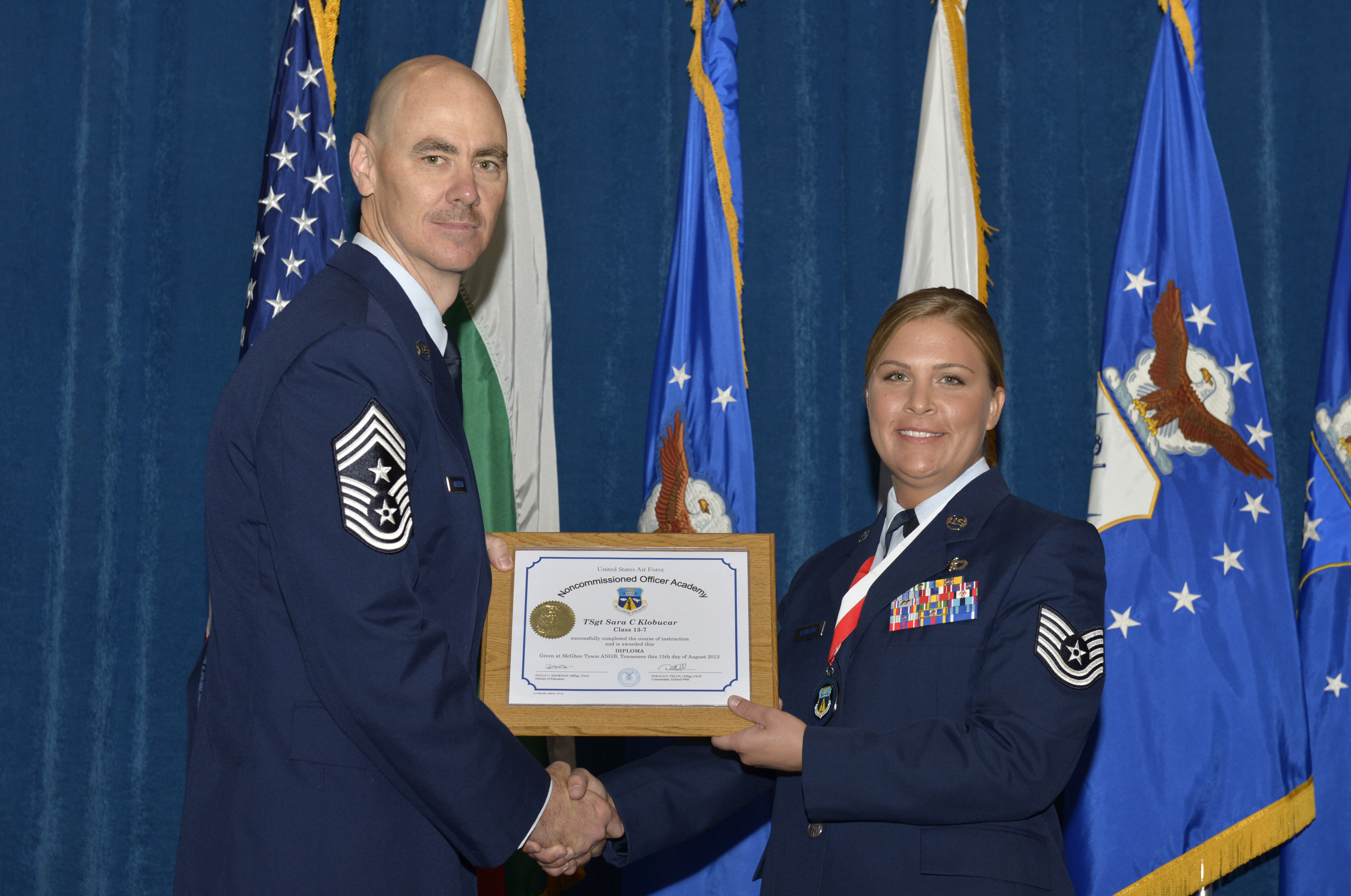 NCOA Class 13-7 student receives distinguished graduate award