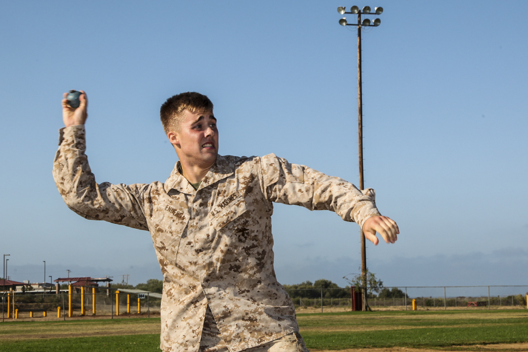 Marines conduct Combat Fitness Test