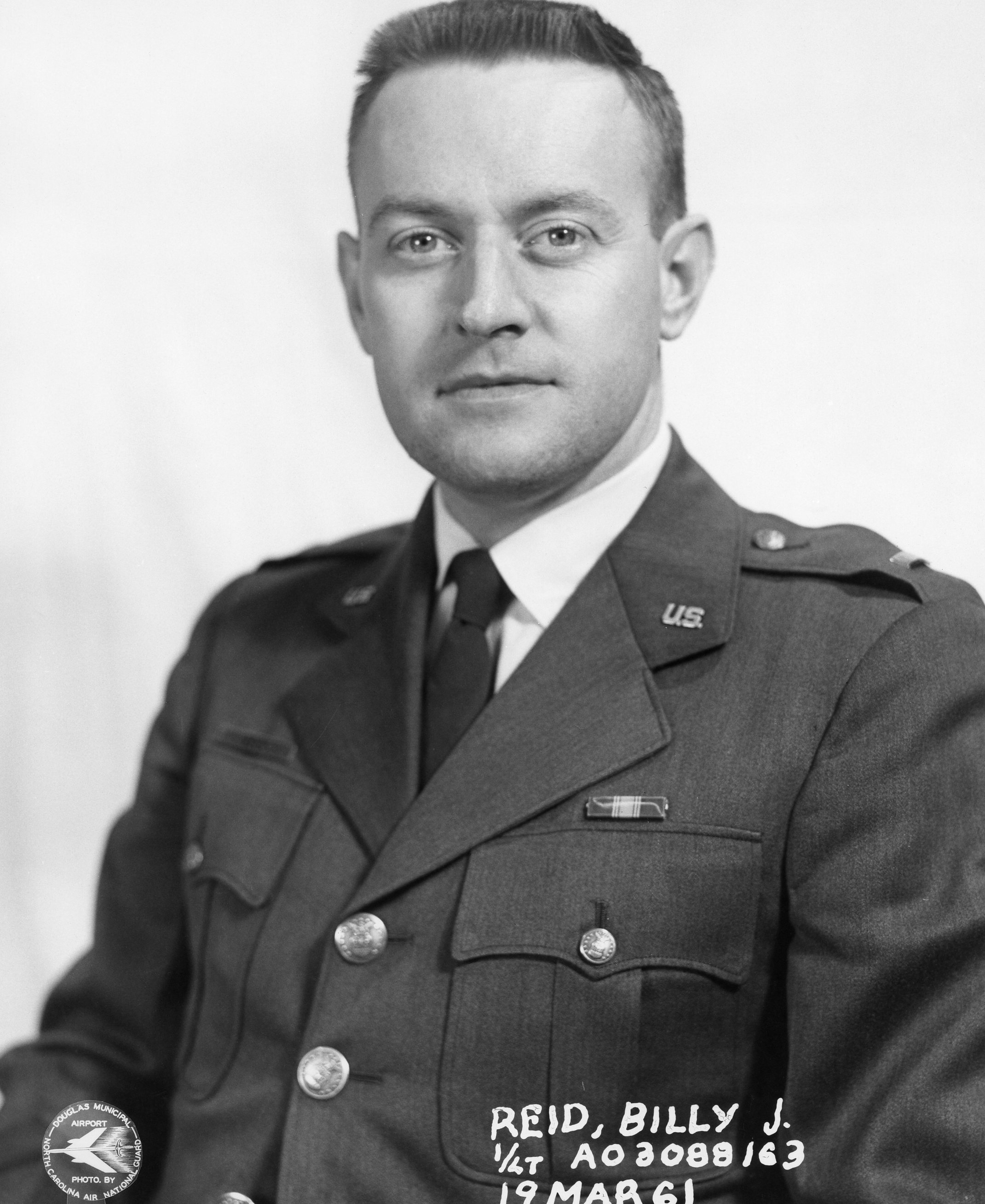1st Lt Billy J. Reid Official Photo