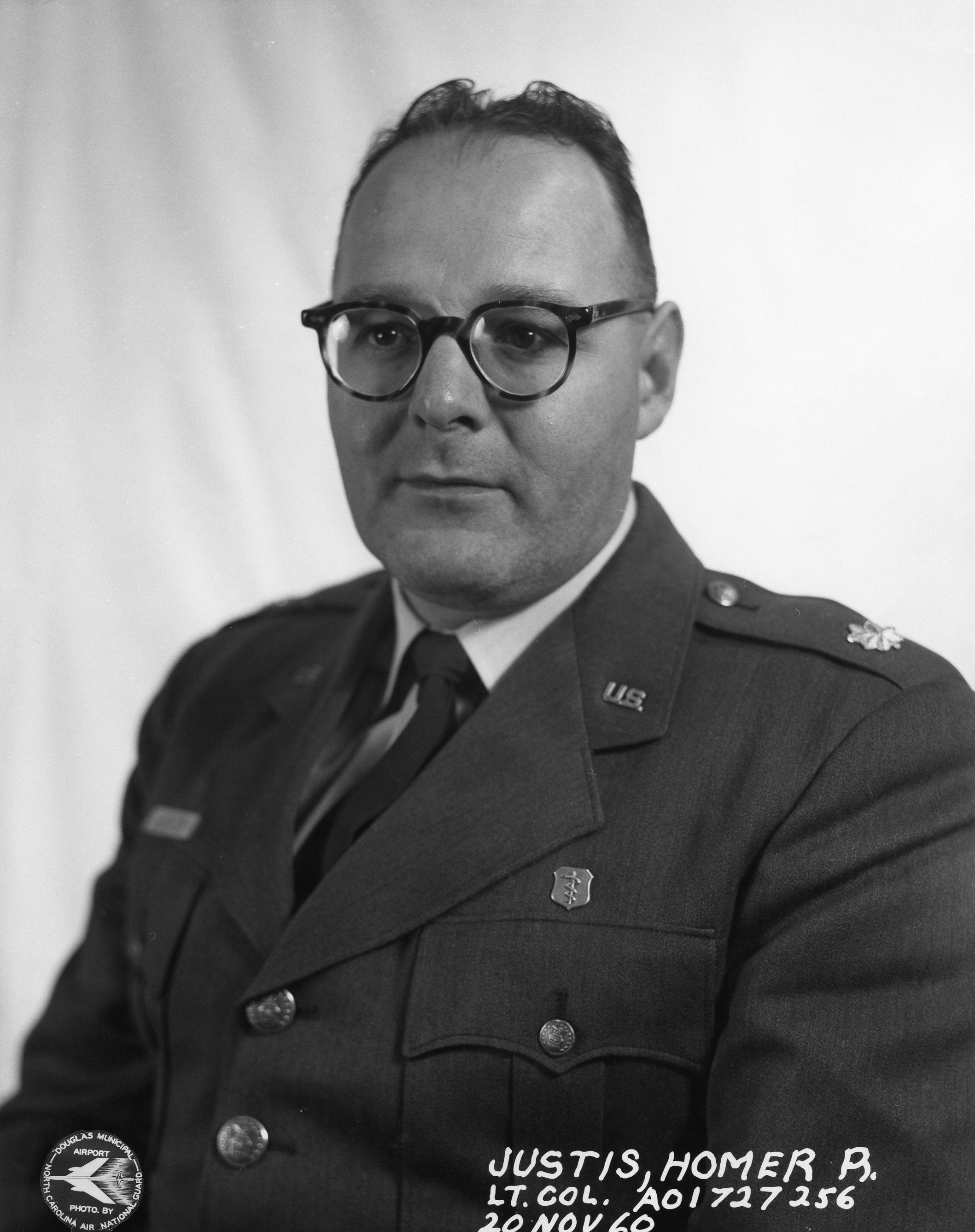 Lt Col Homer A. Justis Official Photo