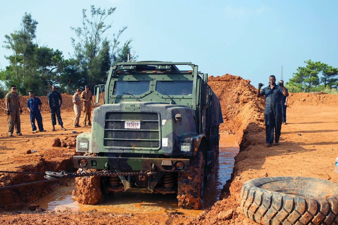 Transport Marines embrace mud, grime