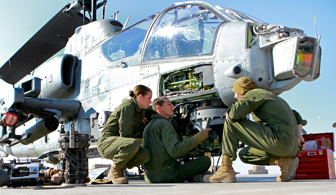 U.S. Marine Corps Cpl. Joan Patrick, left, U.S. Marine Corps Lance Cpl ...