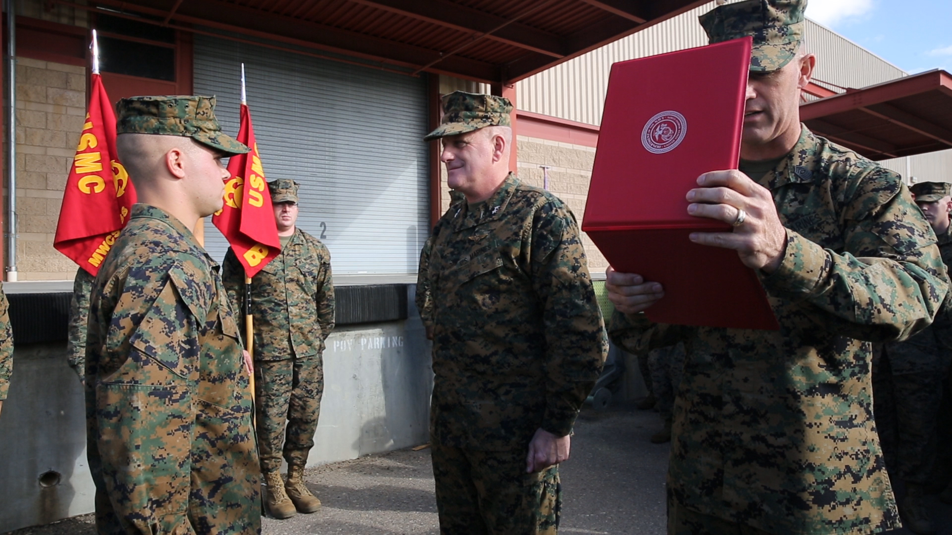 Marine receives surprise promotion