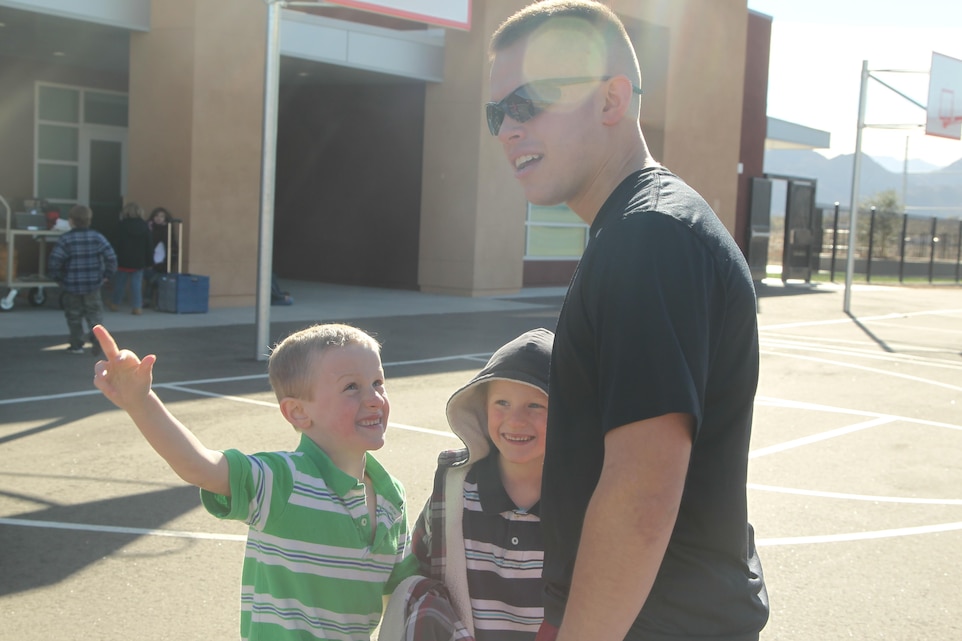 VMU-1 participates in adopt-a-school > Marine Corps Air Ground Combat ...