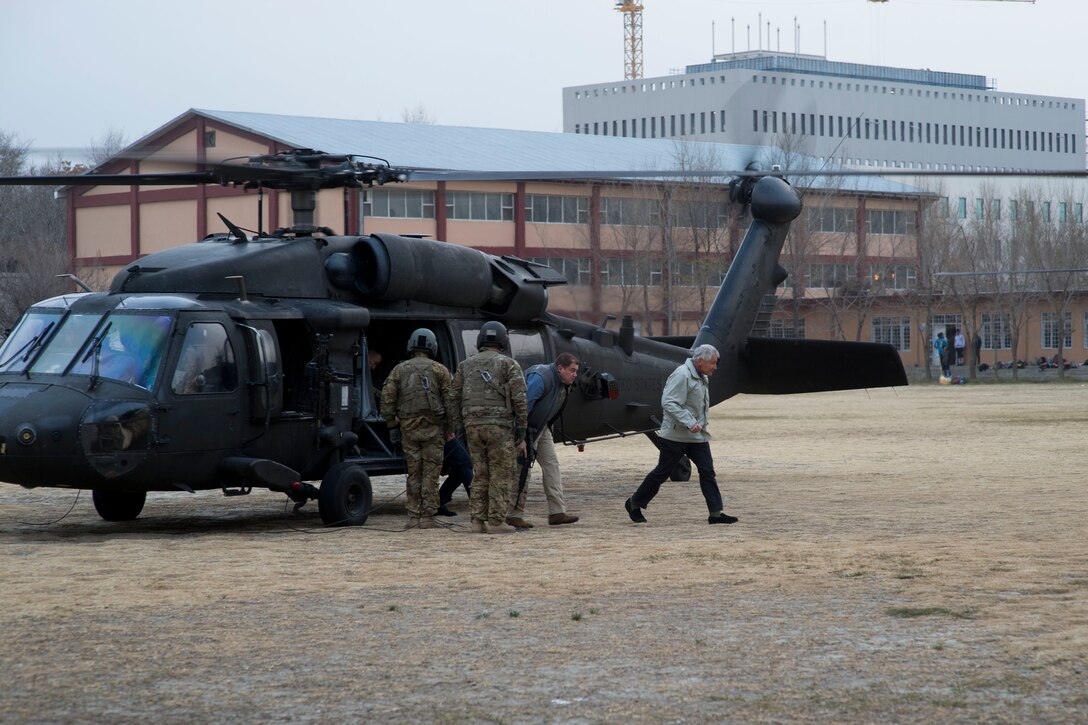 Chuck Hagel arrives at International Security Assistance Force ...