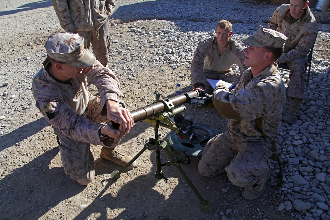 U.S. Marine Corps Lance Cpls. Zach Swart, left, and Kelson Willett ...