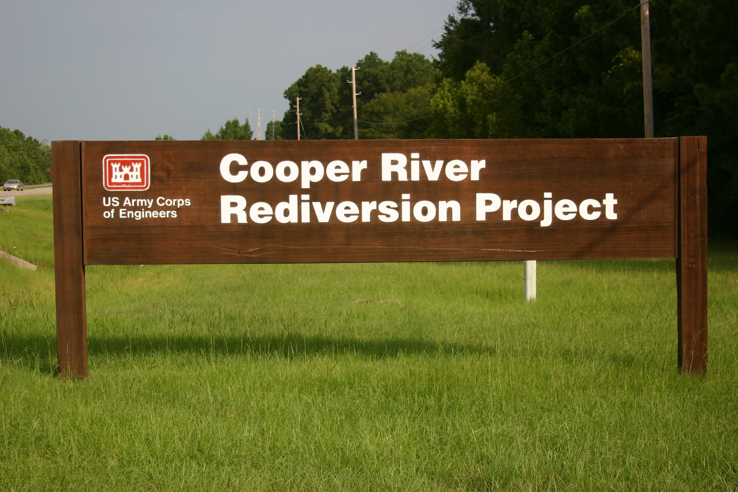 Cooper River Rediversion Project Sign