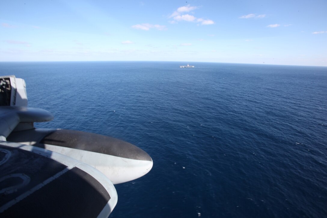 Marines conduct rotary wing operations aboard USS Ronald Reagan