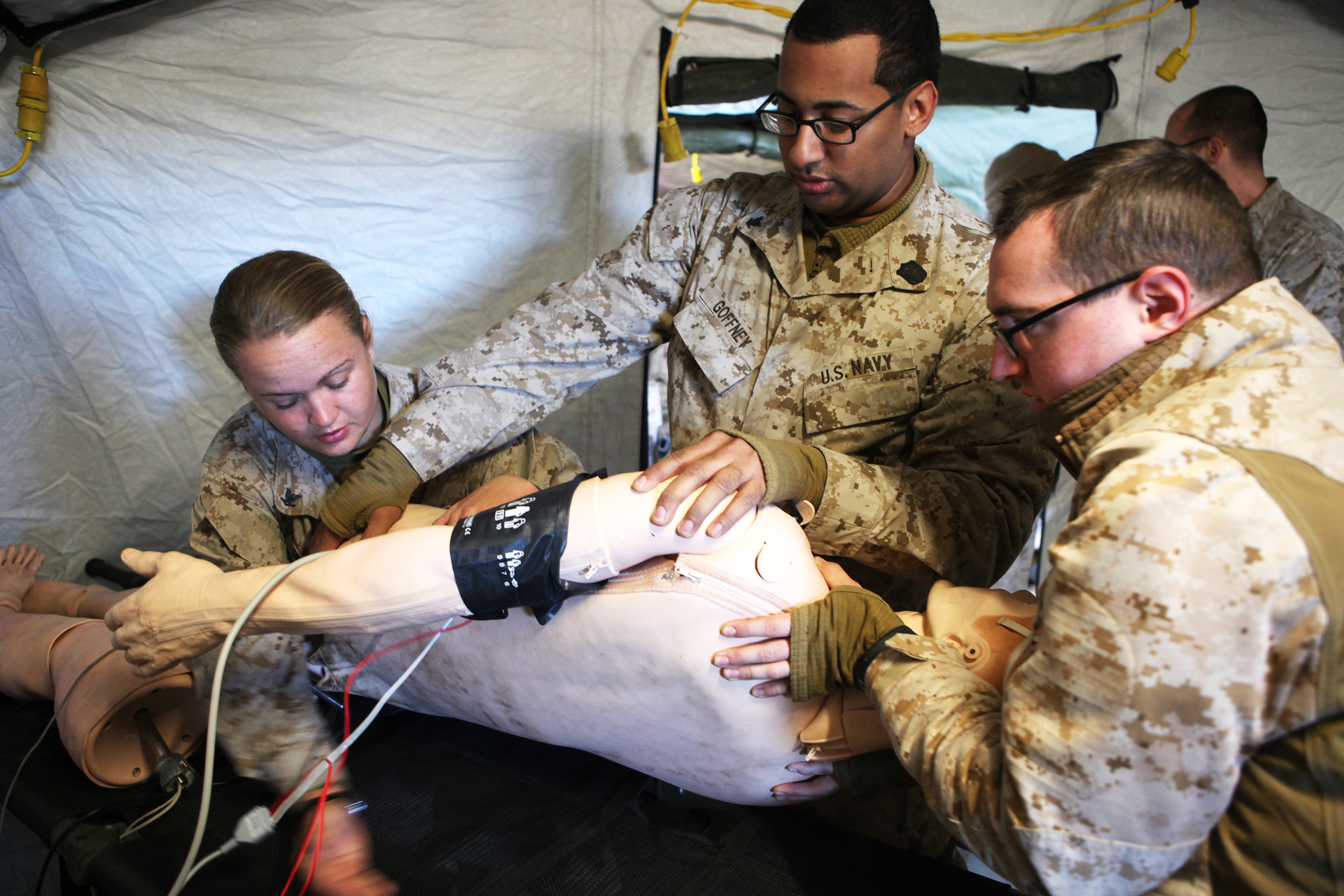 MLG Shock Trauma Platoon patches Marines, sailors up for fight during ...