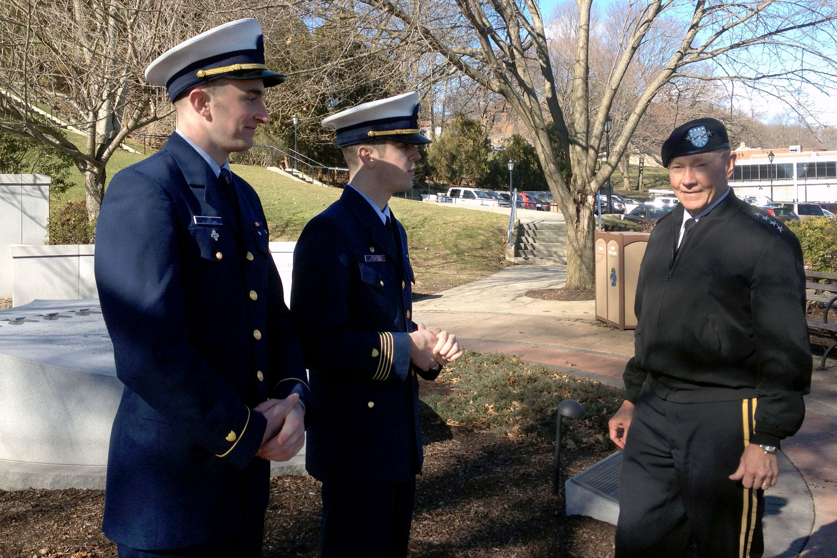 Coast Guard First Class Cadets Brennan Lee, left, and Erik Oredson ...