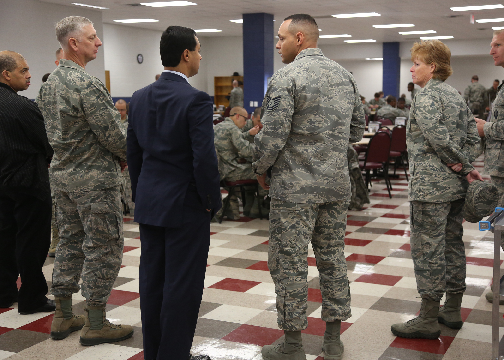 Congressman Joaquín Castro visits Air Force Basic Military Training.