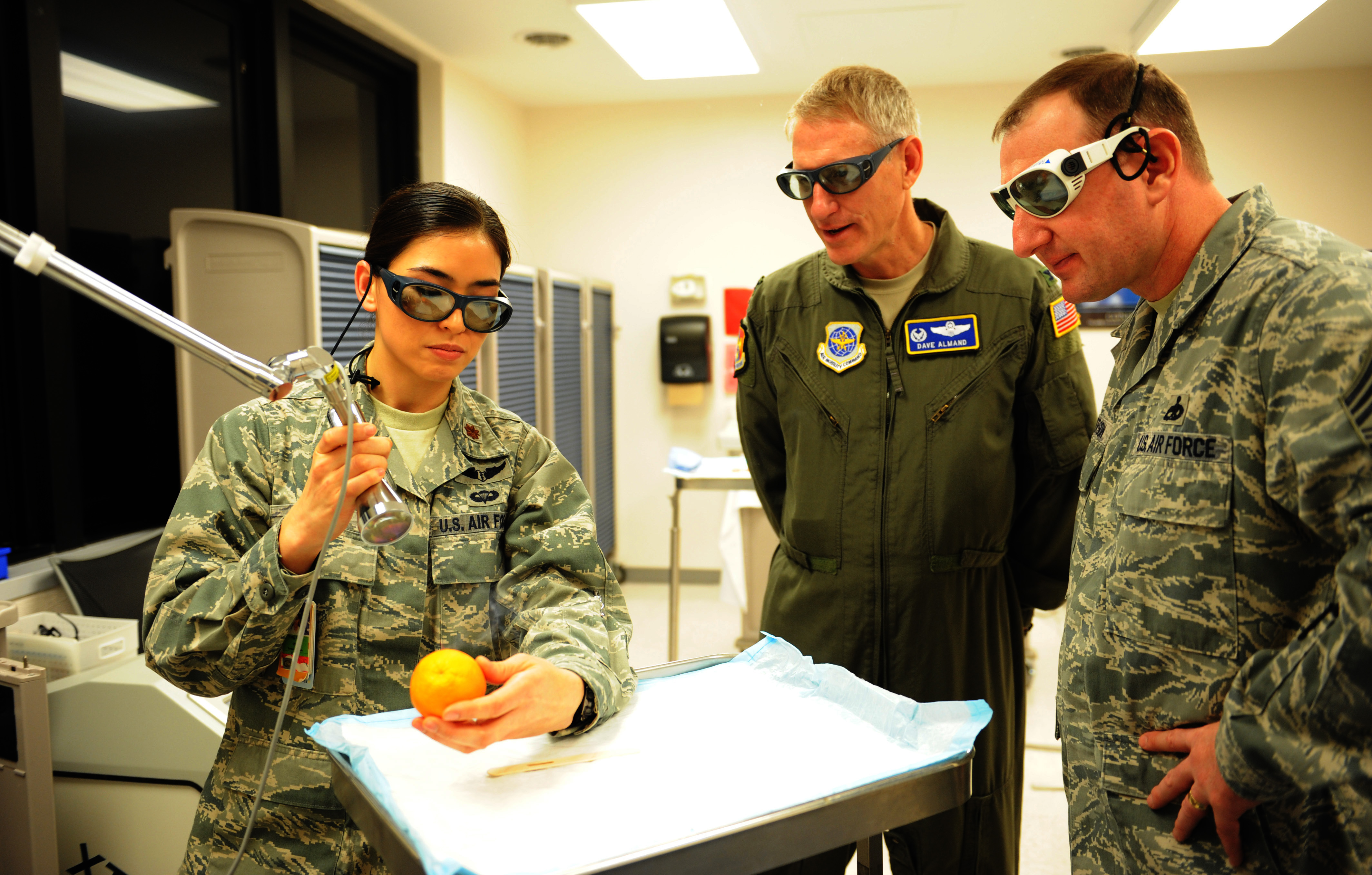 Col. David Almand visits 375th Medical Group