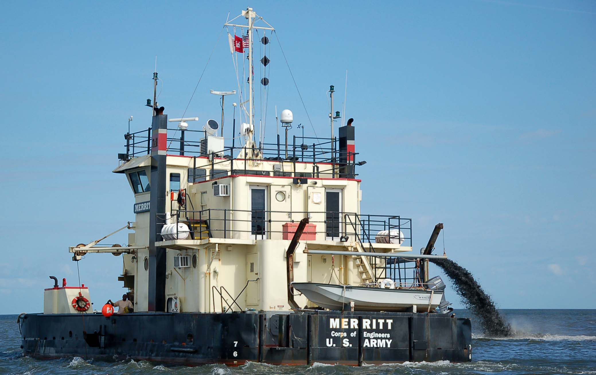 Dredge MERRITT at Rodanthe After HGurricane Irene