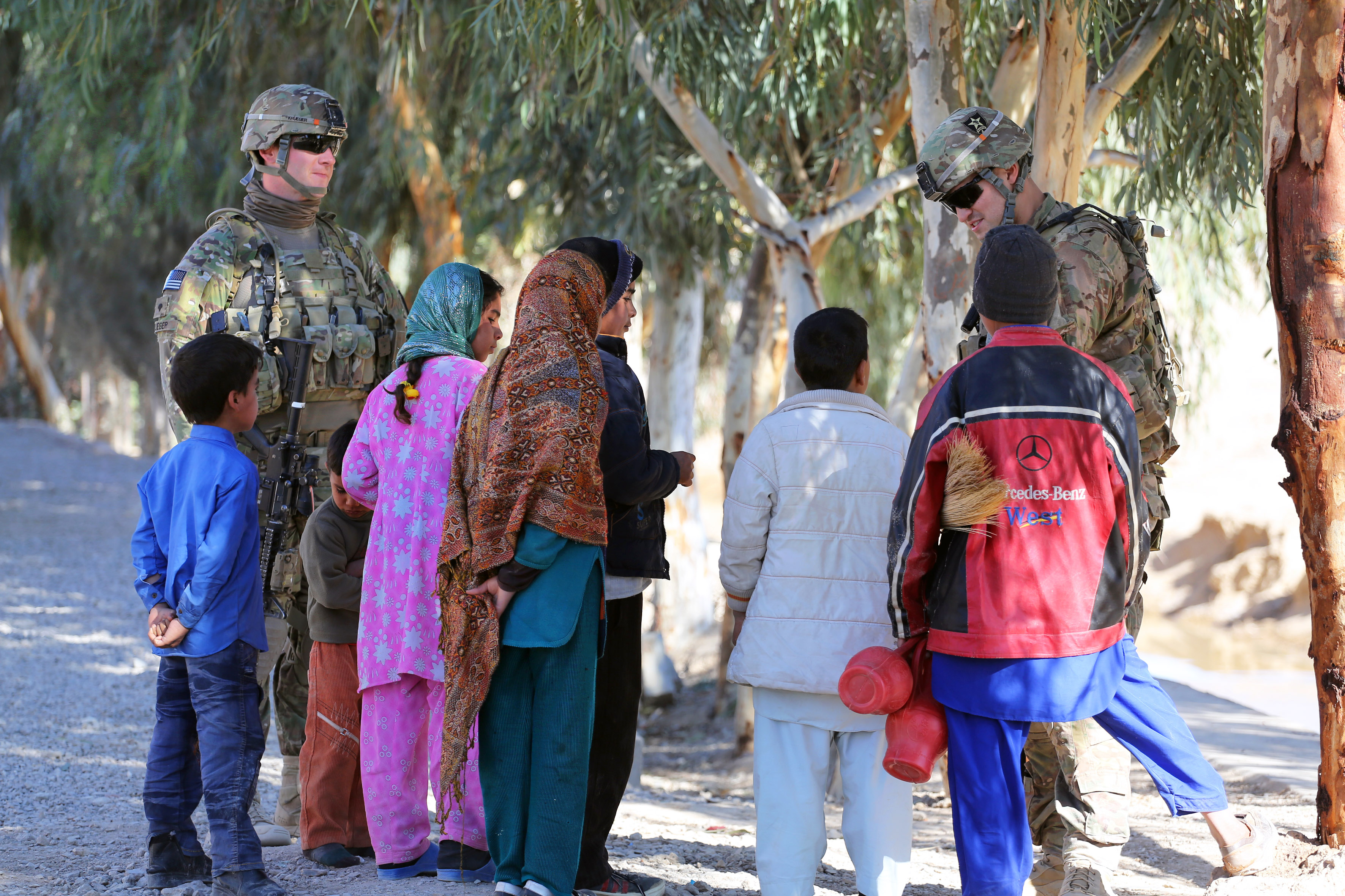 U.S. Army Sgt. Sean Luhmann, right, and U.S. Army Spc. Nathan Krueger ...