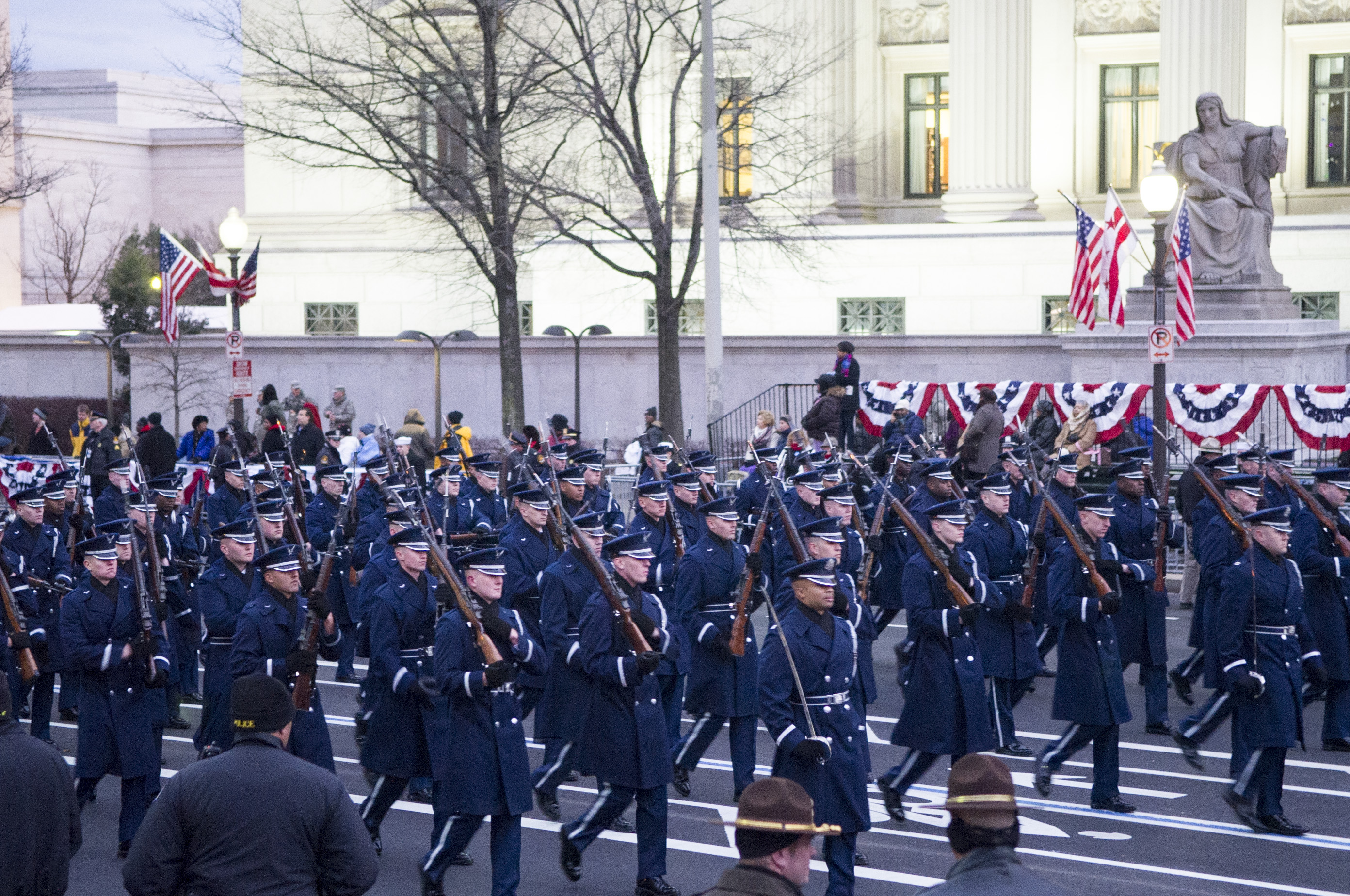 USAF Honor Guard marches in 2013 Inaugural Parade