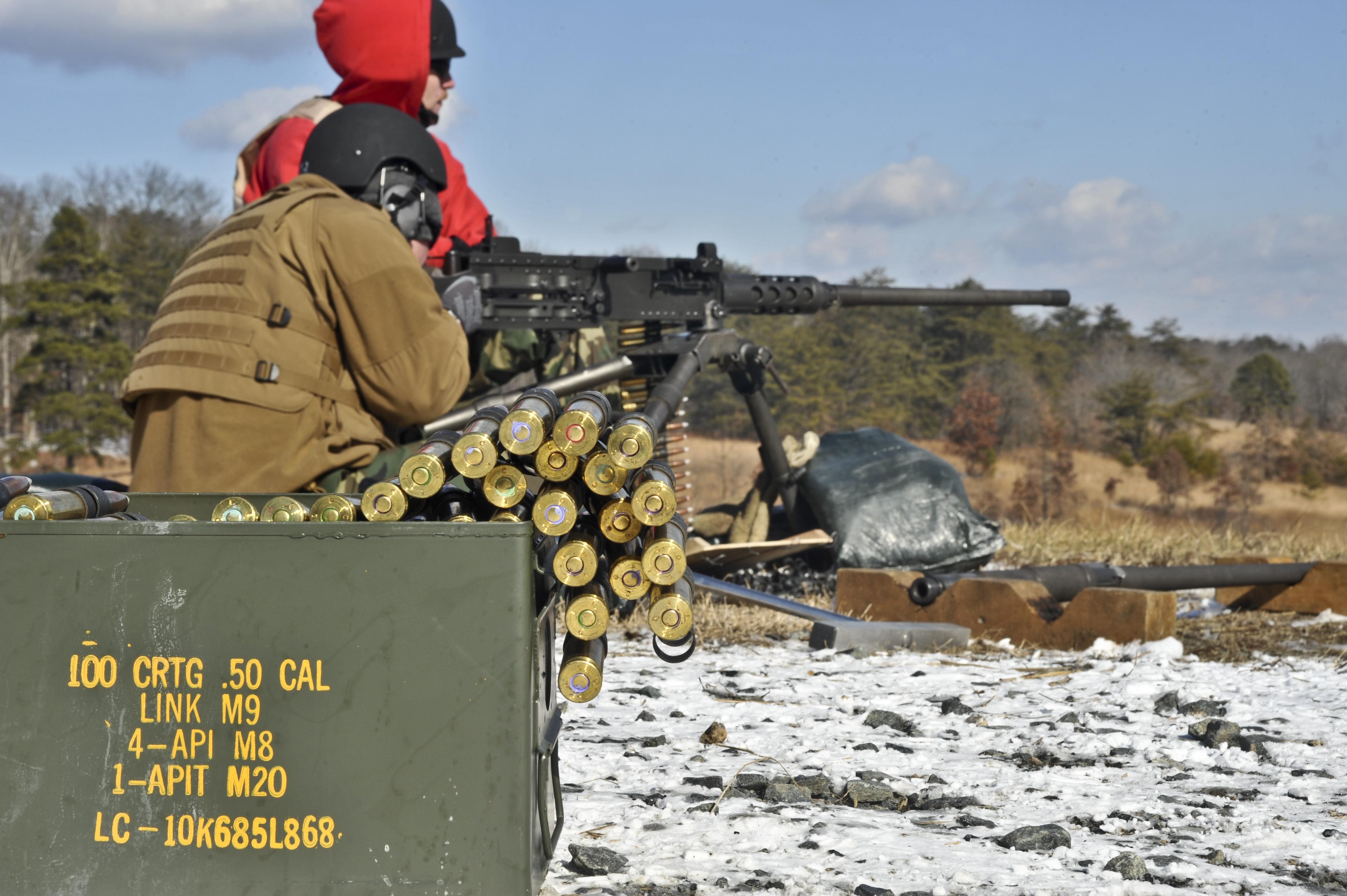 Sailors go through crew served weapon course