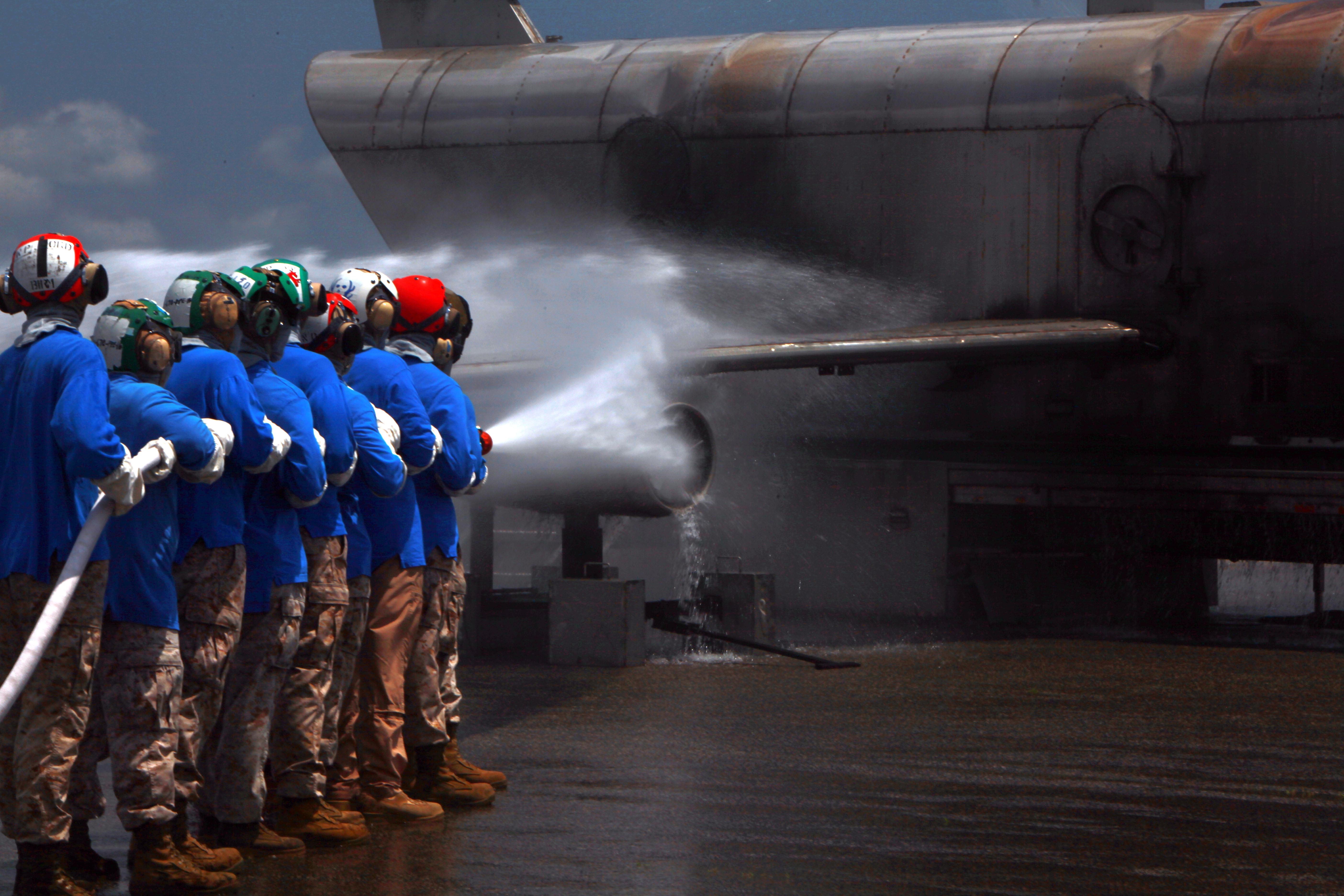 Marines train for on ship fire fighting > Marine Corps Air Station ...