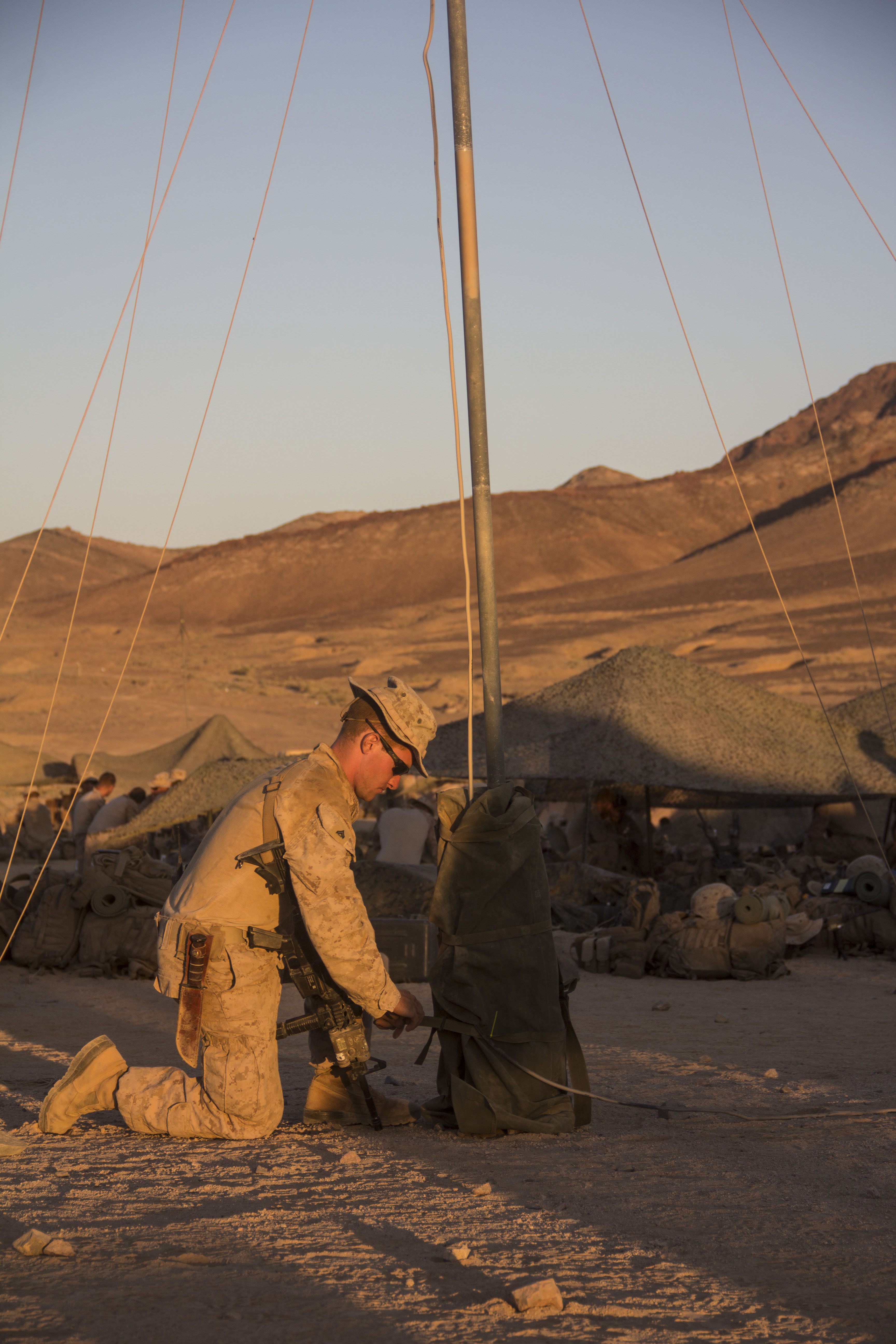 Cpl. Conor McGrath, company radio operator from Branchville, N.J ...