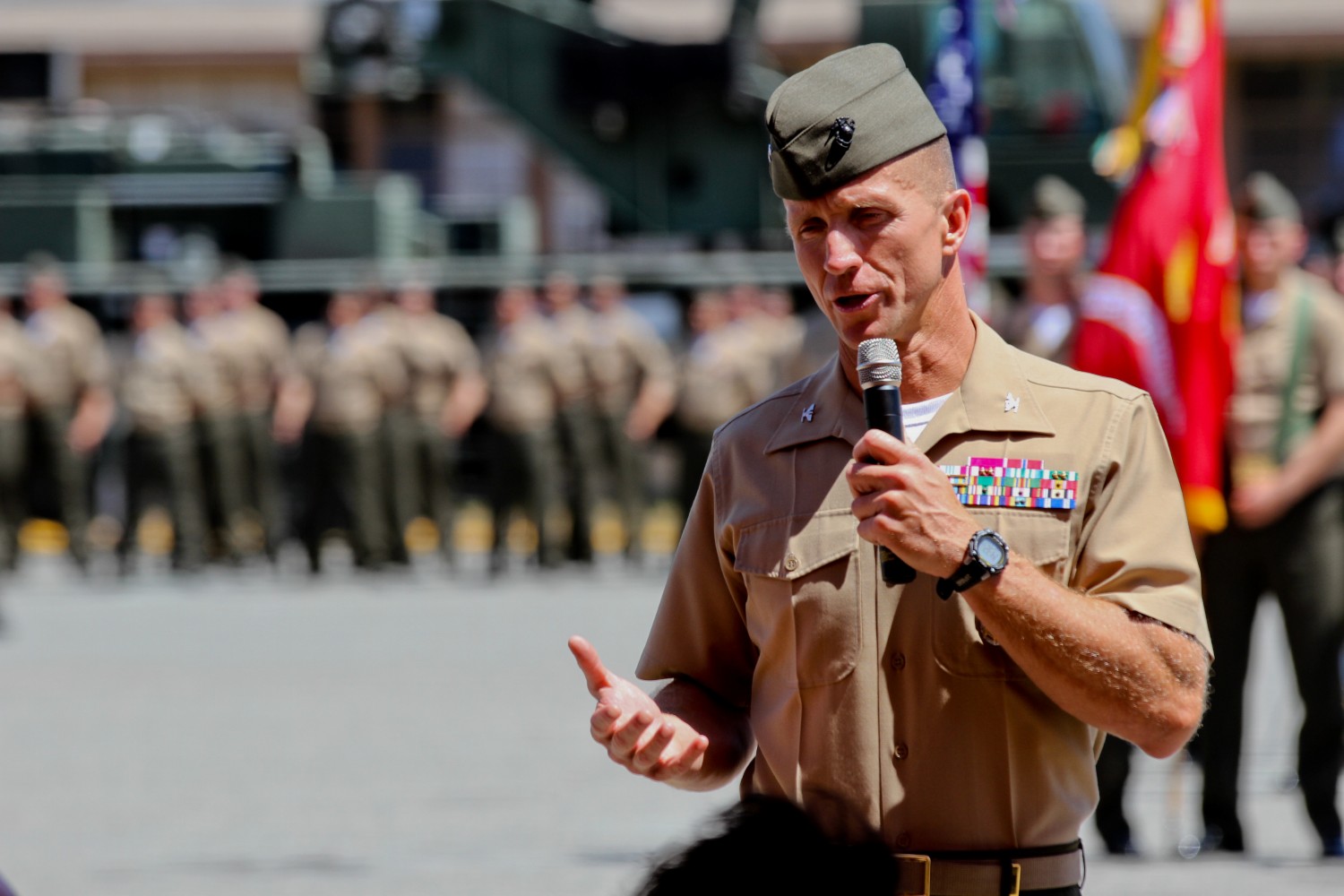 Artillery battalion says farewell to commanding officer, welcomes new