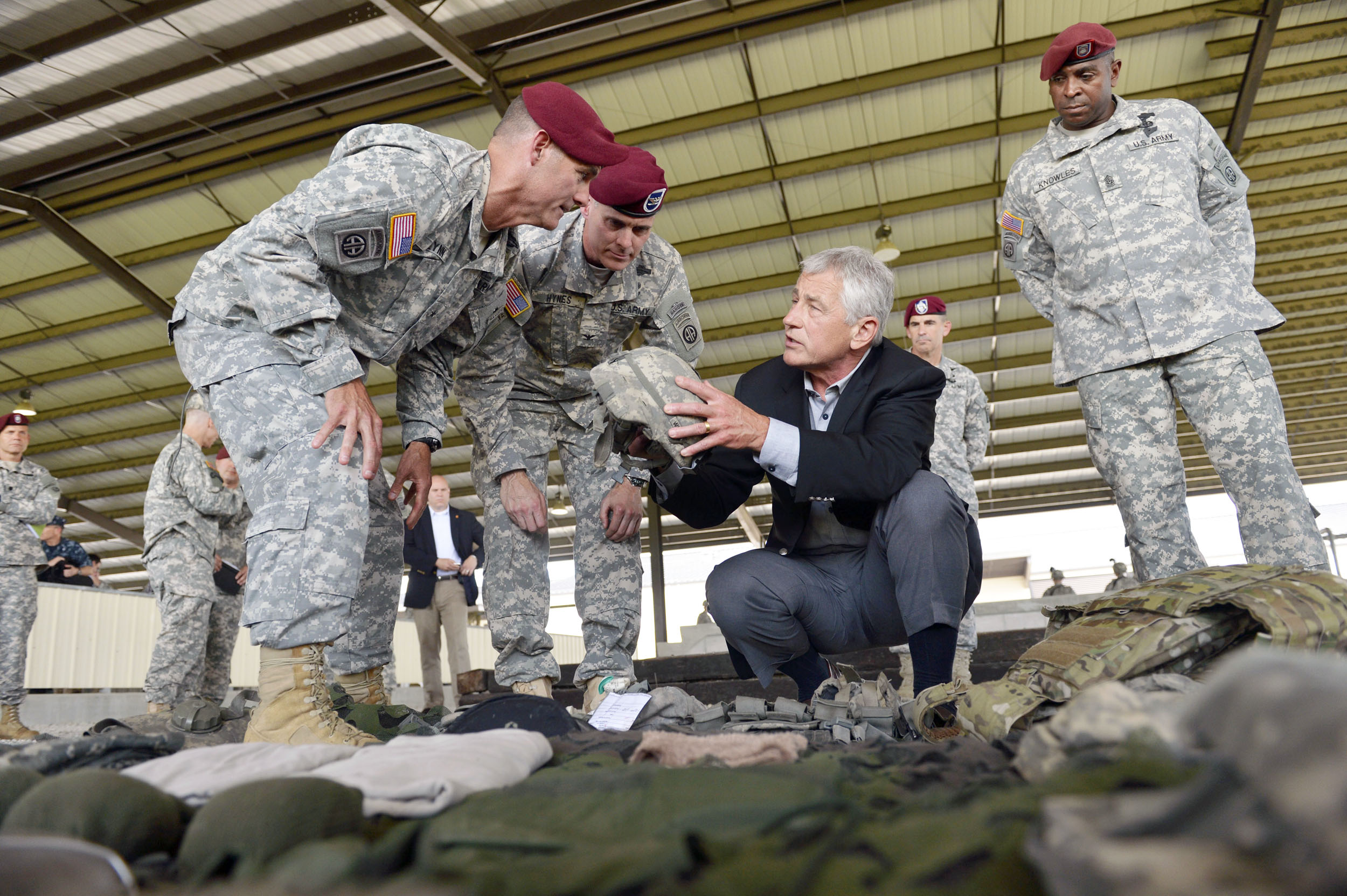 From left to right, Army Brig. Gen. Charlie Flynn, commanding general ...