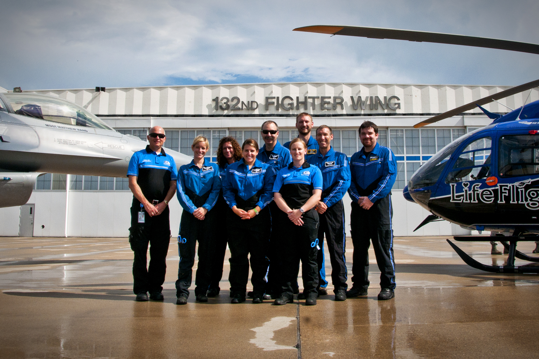 132nd Fighter Wing Welcomes UnityPoint Health Life Flight Team.