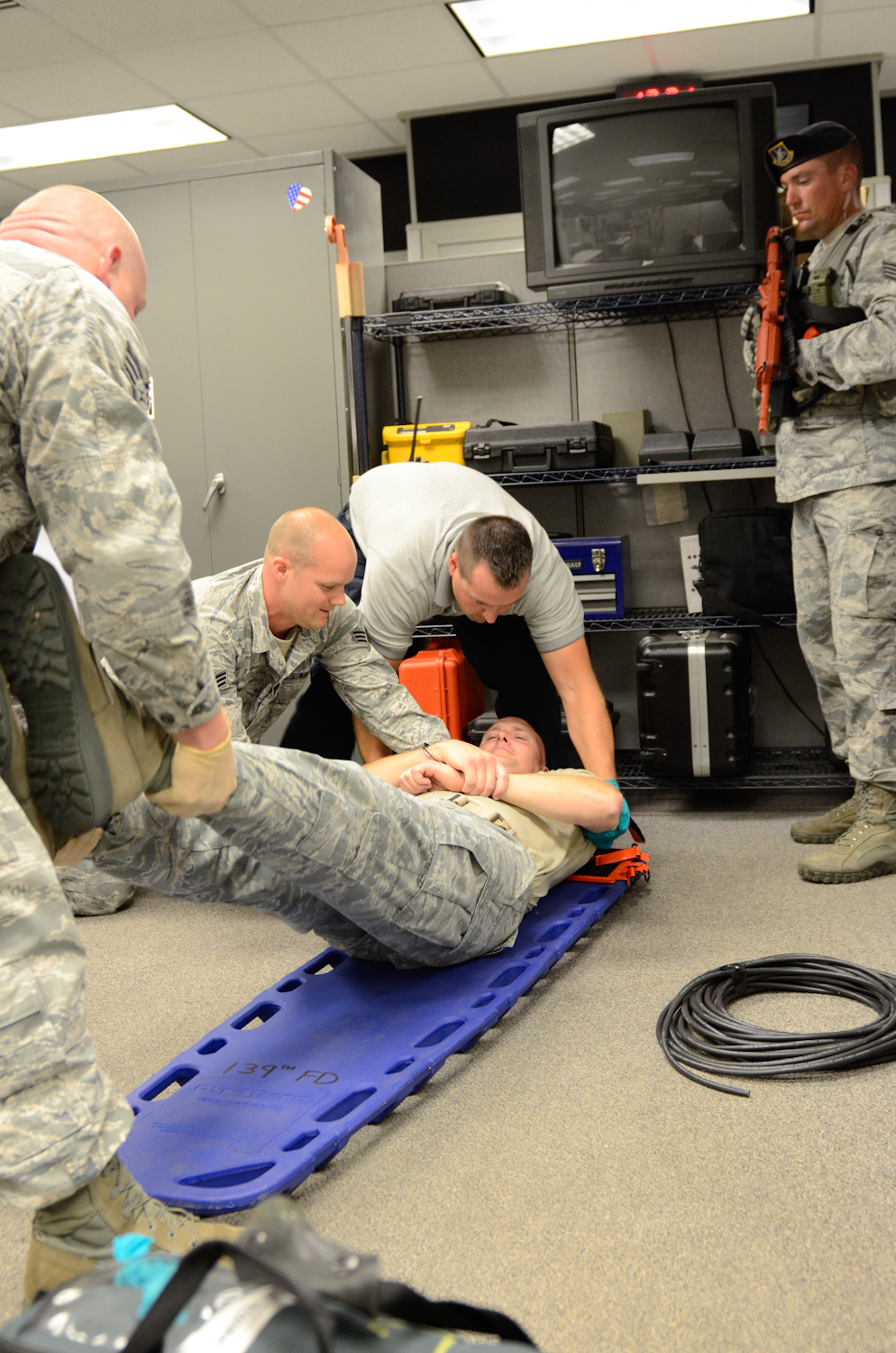 Airmen participate in active shooter exercise