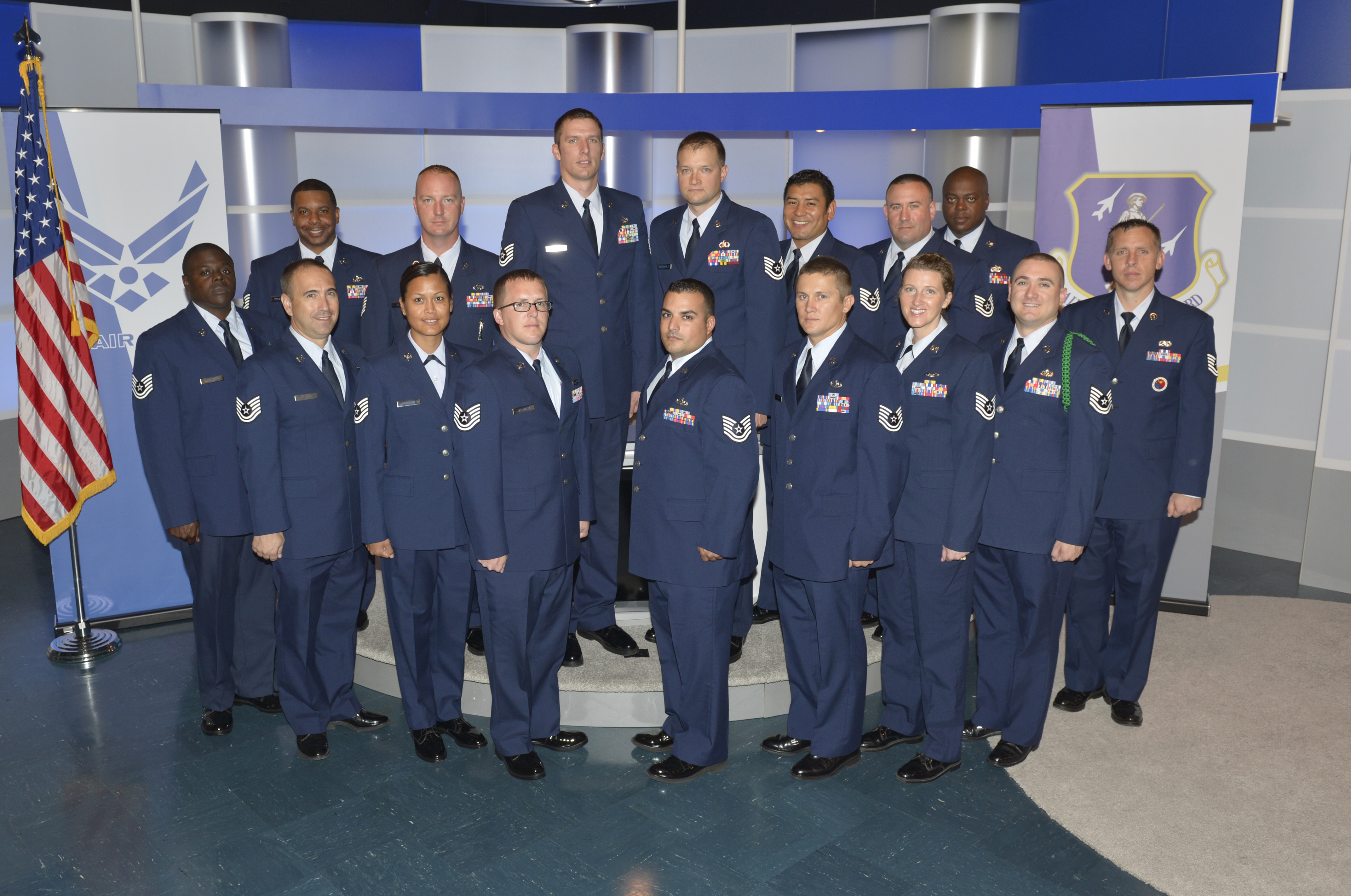 NCO Academy Class 13-7 students gather in the TEC TV studio for flight ...