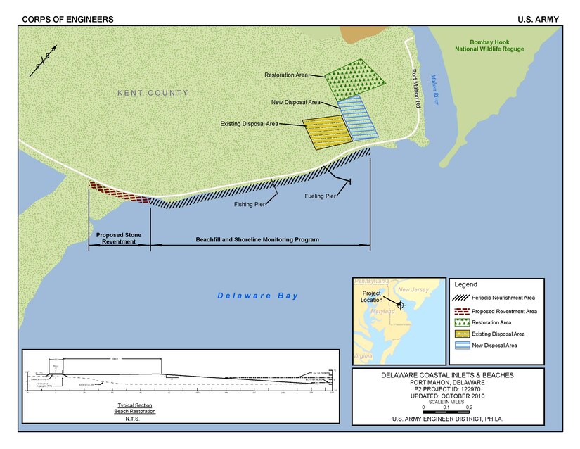 Delaware Bay Coastline, Port Mahon, DE > Philadelphia District & Marine ...