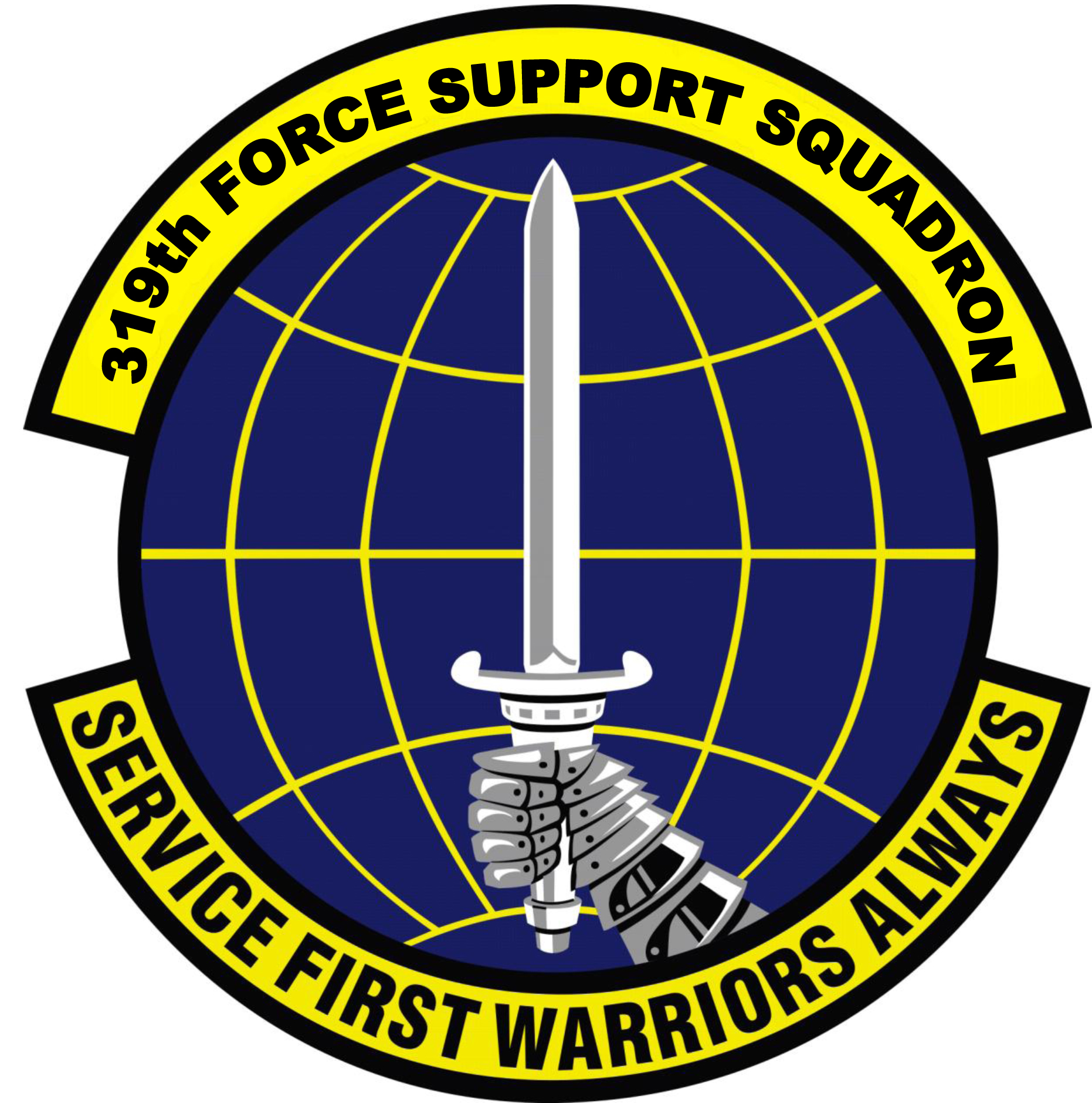 319th Force Support Squadron shield (Color/reformatted)