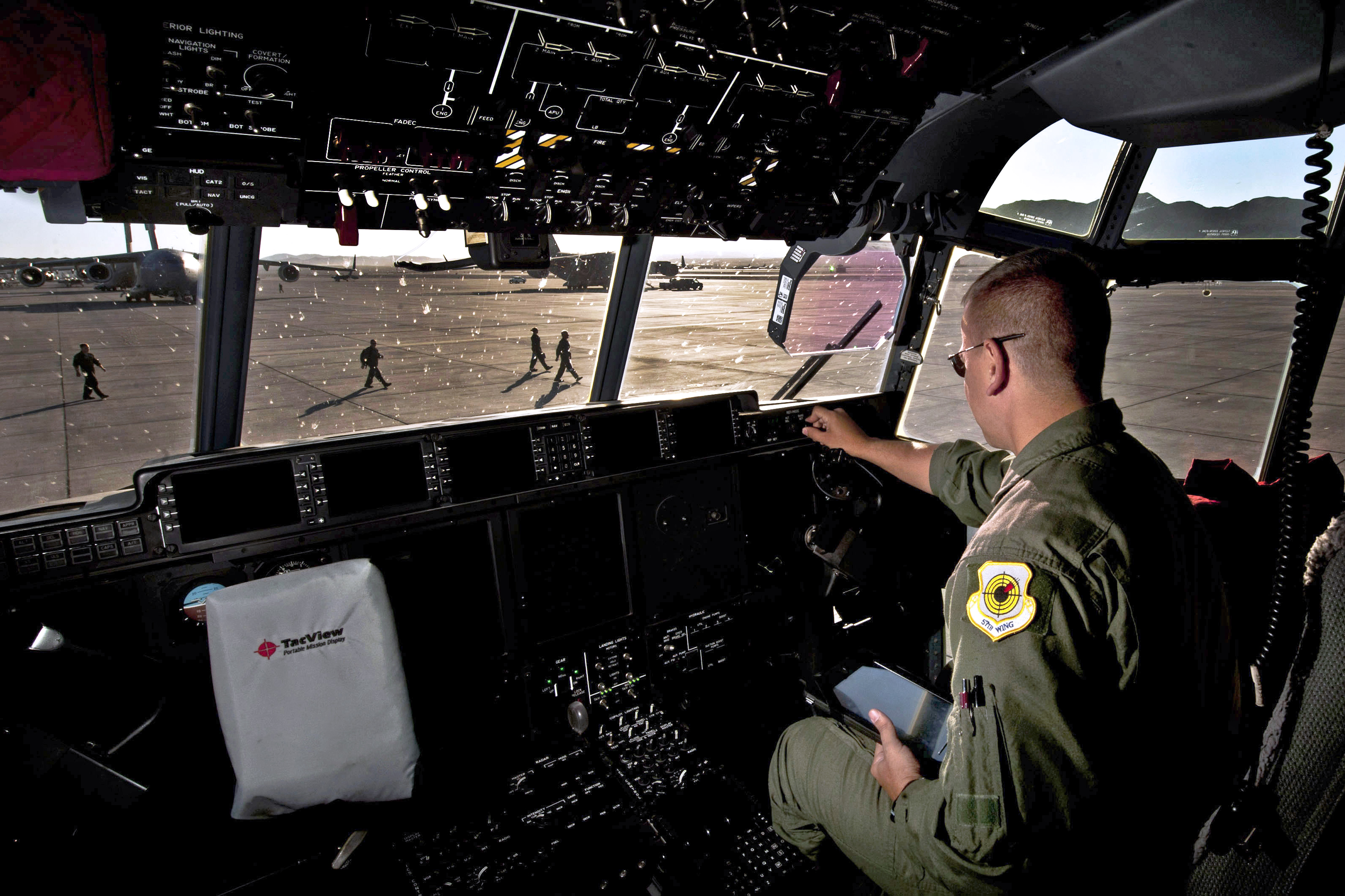 Air Force Tech. Sgt. Francesco Ventura reviews a preflight checklist in ...