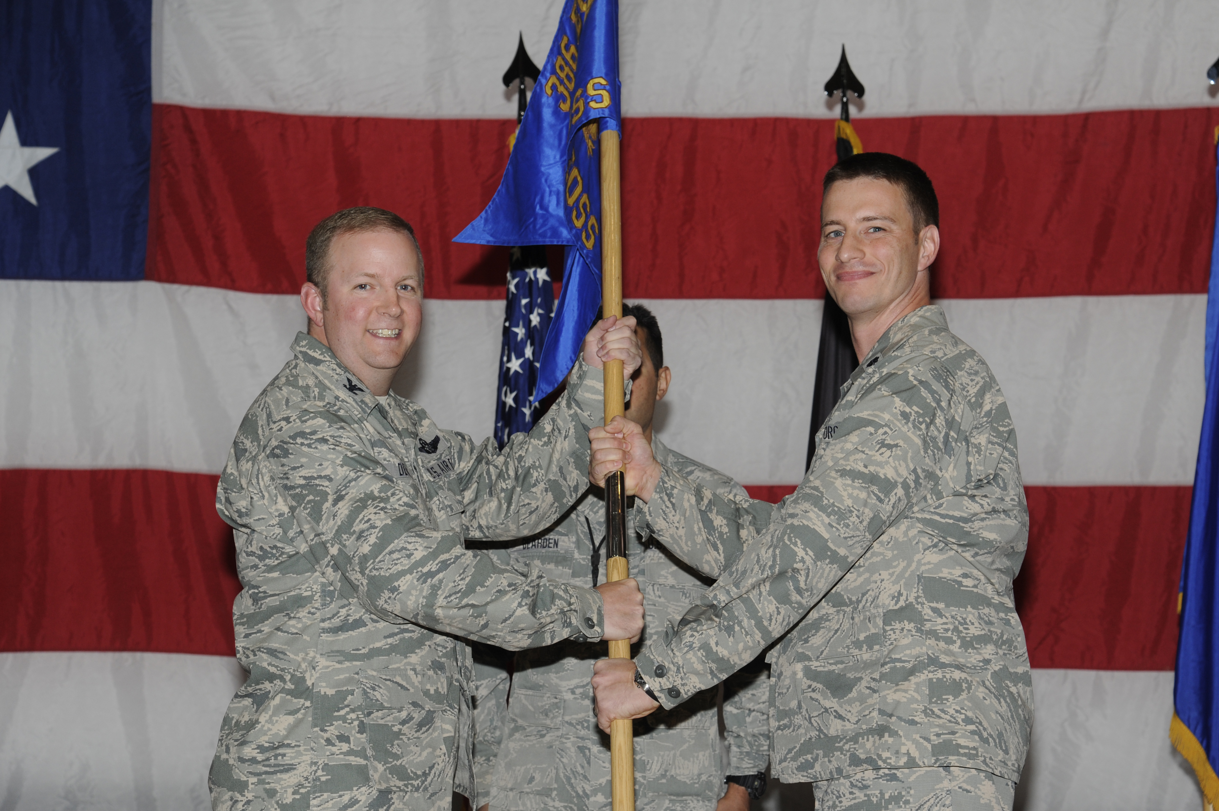 386th Expeditionary Operations Support Squadron change of command