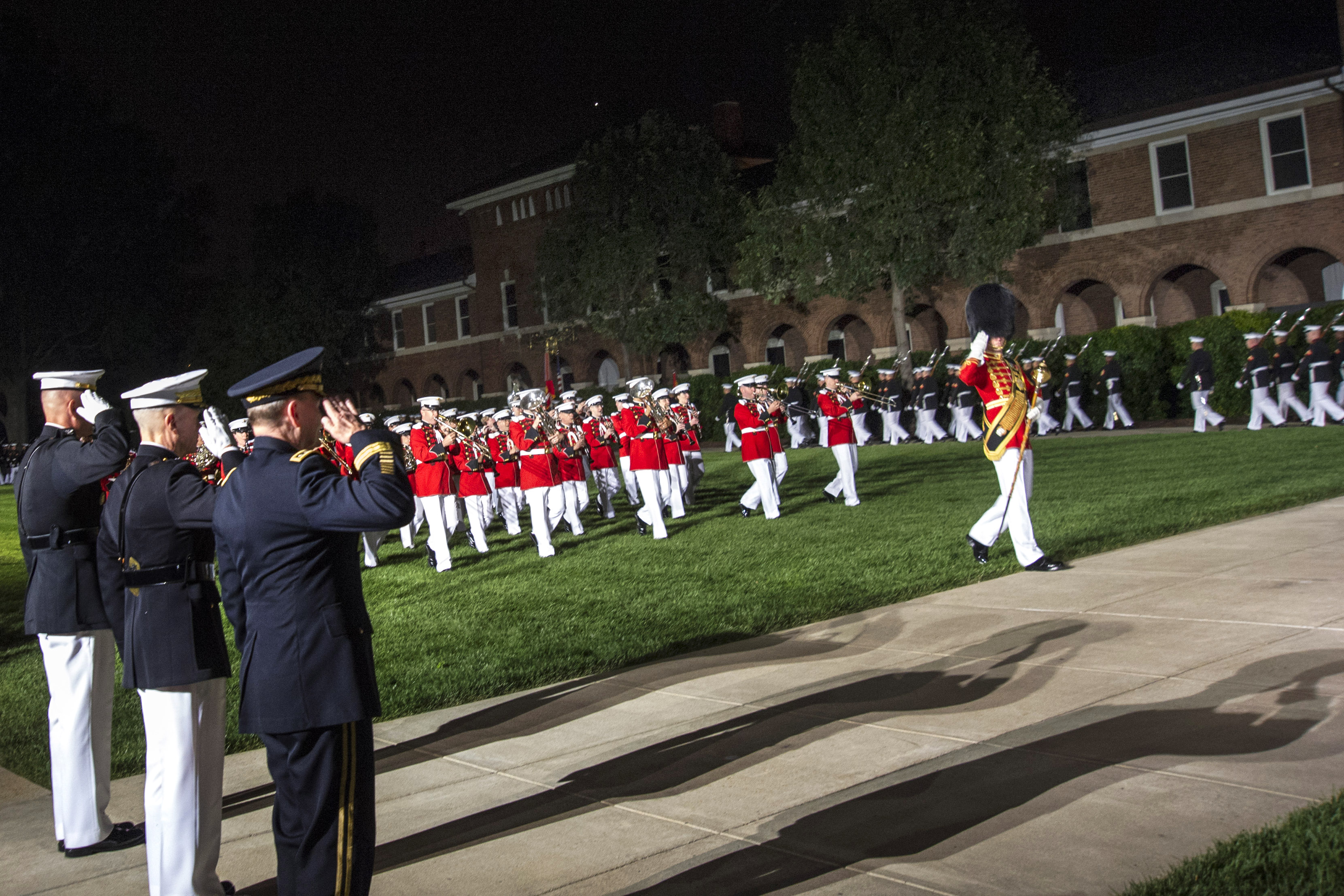 Marine Corps Col. Christian Cabaniss, left, Marine Corps Commandant Gen ...