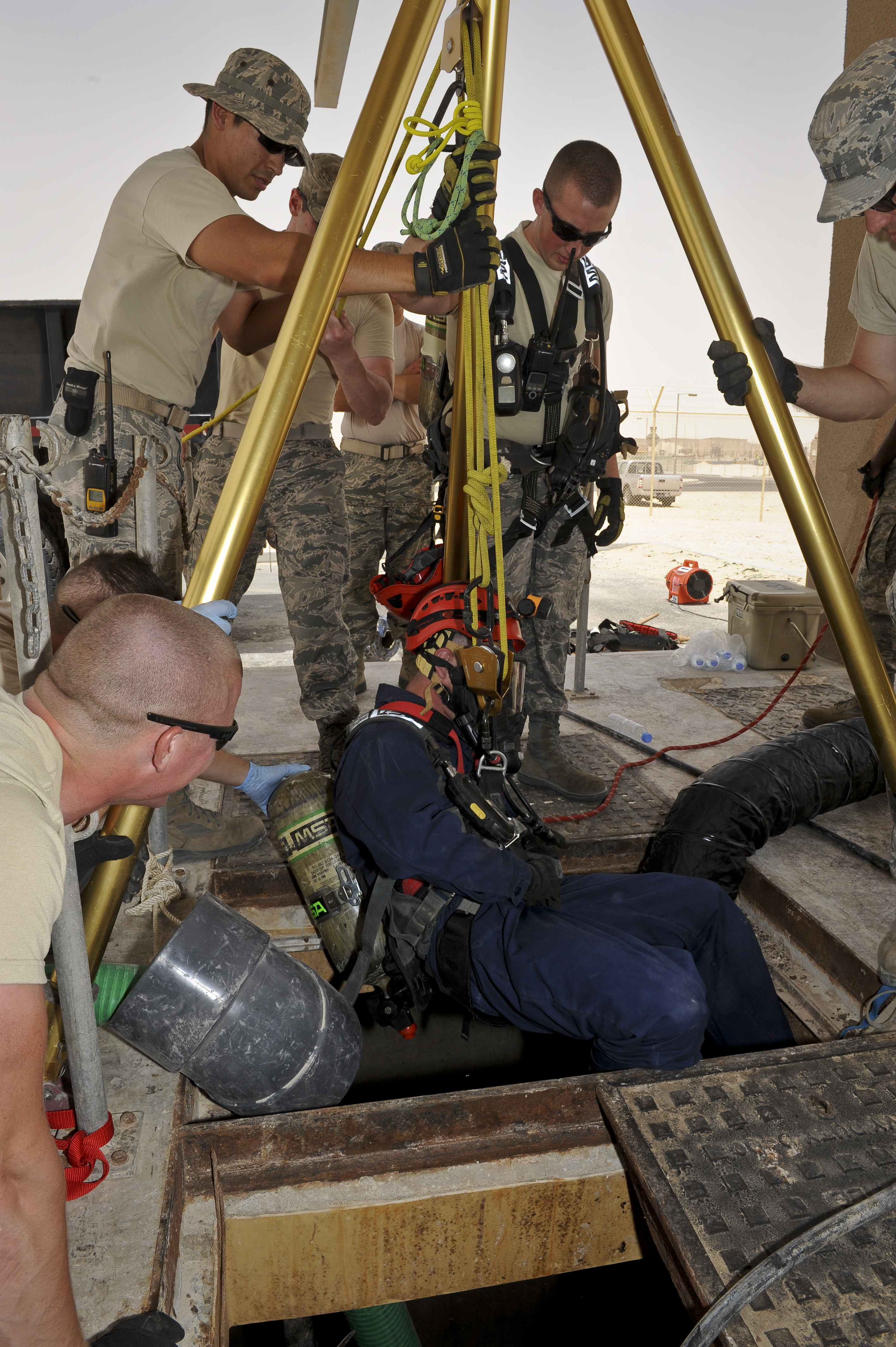 Dirty Jobs: Water, fuel systems maintenance > U.S. Air Forces Central ...