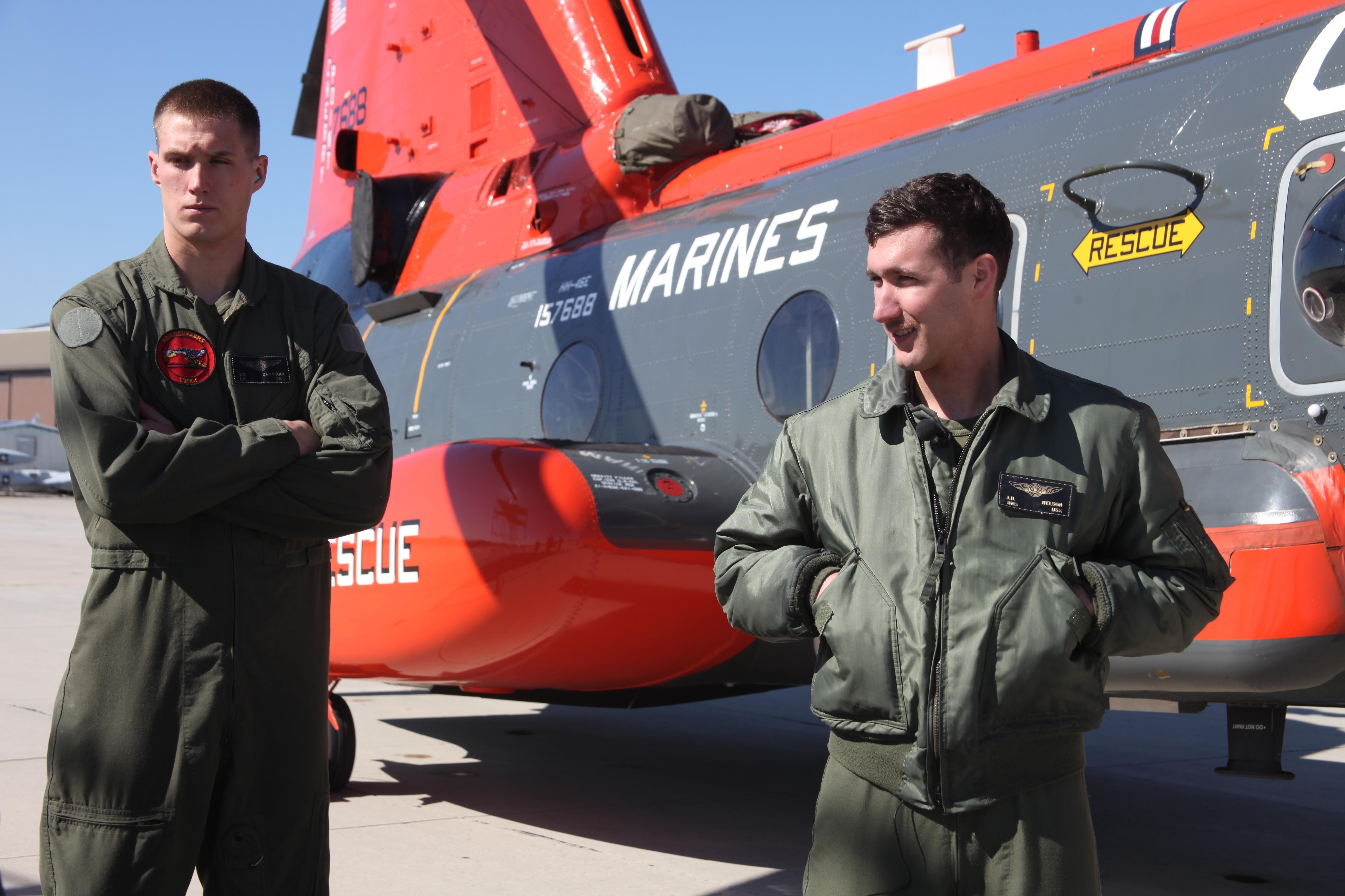 Rescue swimmer Cpl. Chad V. D’Ambrogi and hospital corpsman 3rd class ...
