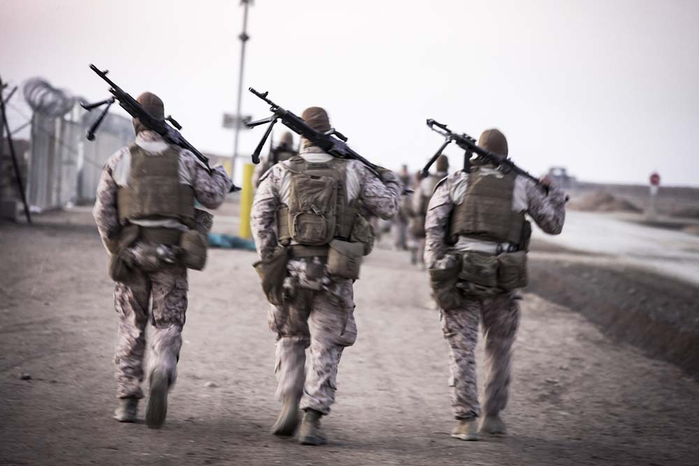 U.S. Marines with Echo 2/9 prepare for combat operations