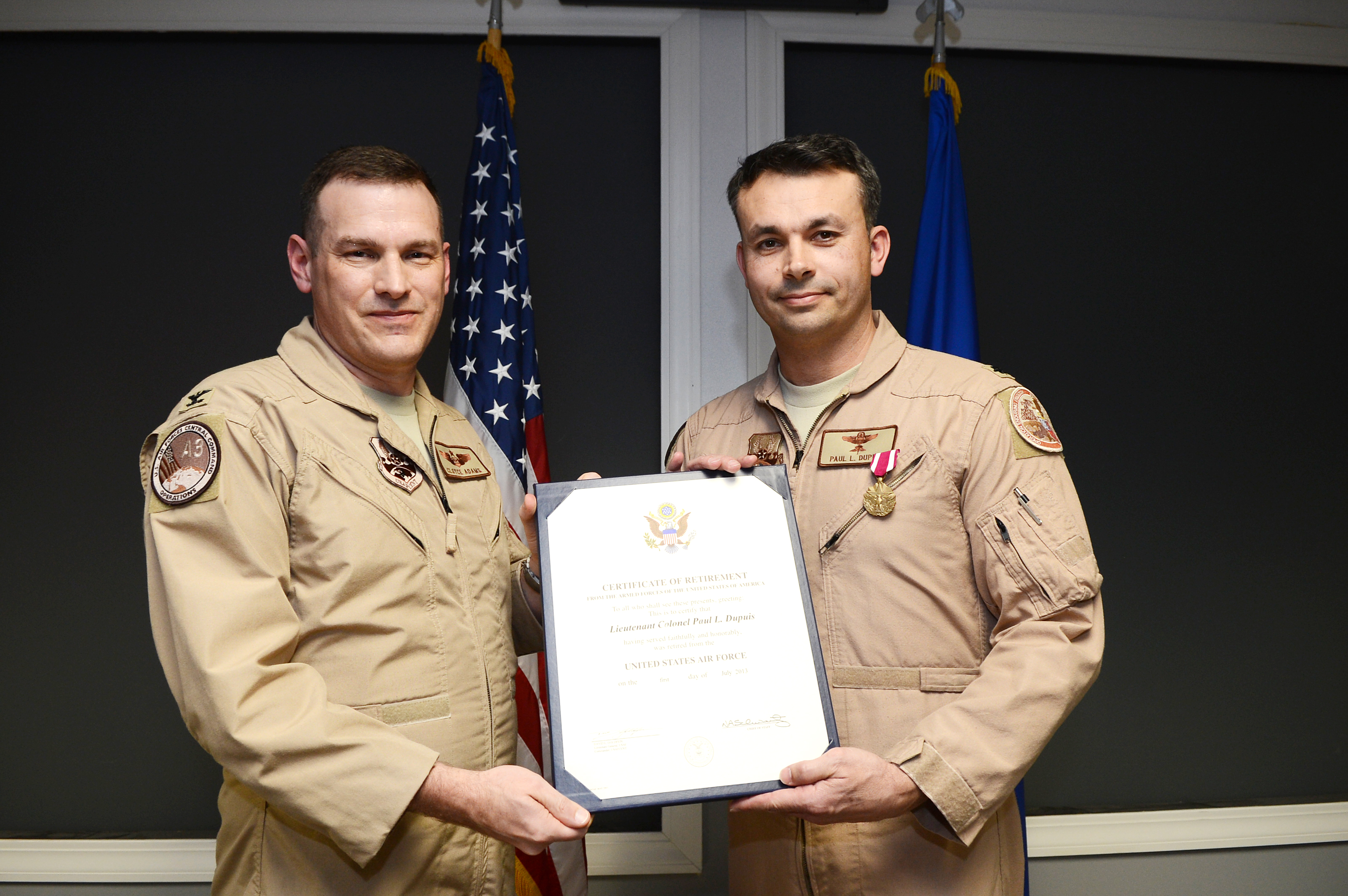 Lt. Col. Paul Dupuis retires