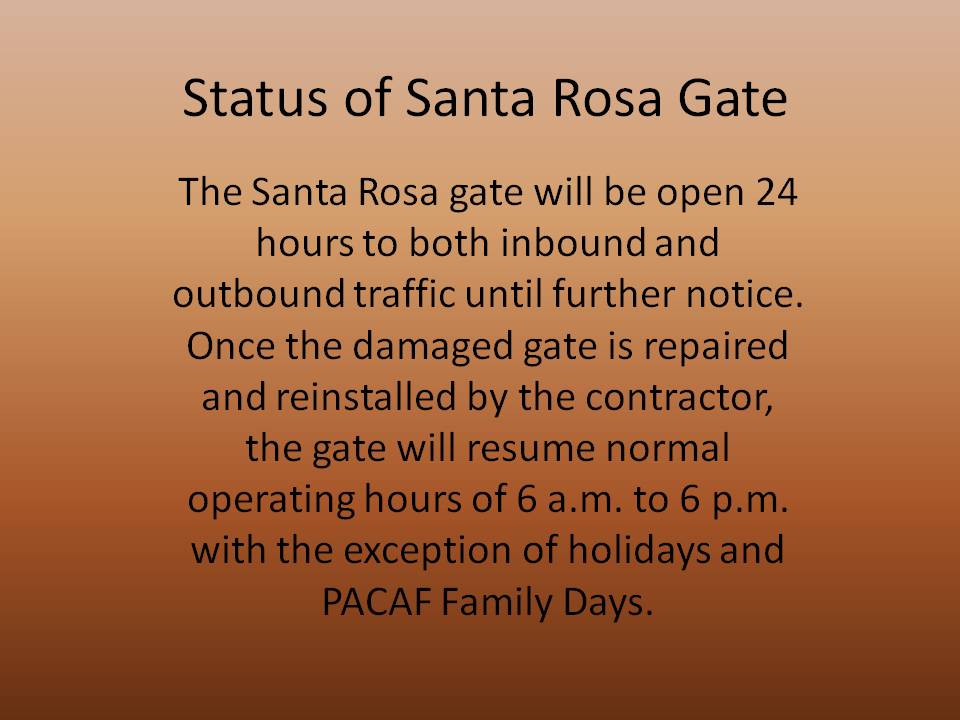 130313 Santa Rosa Gate Update