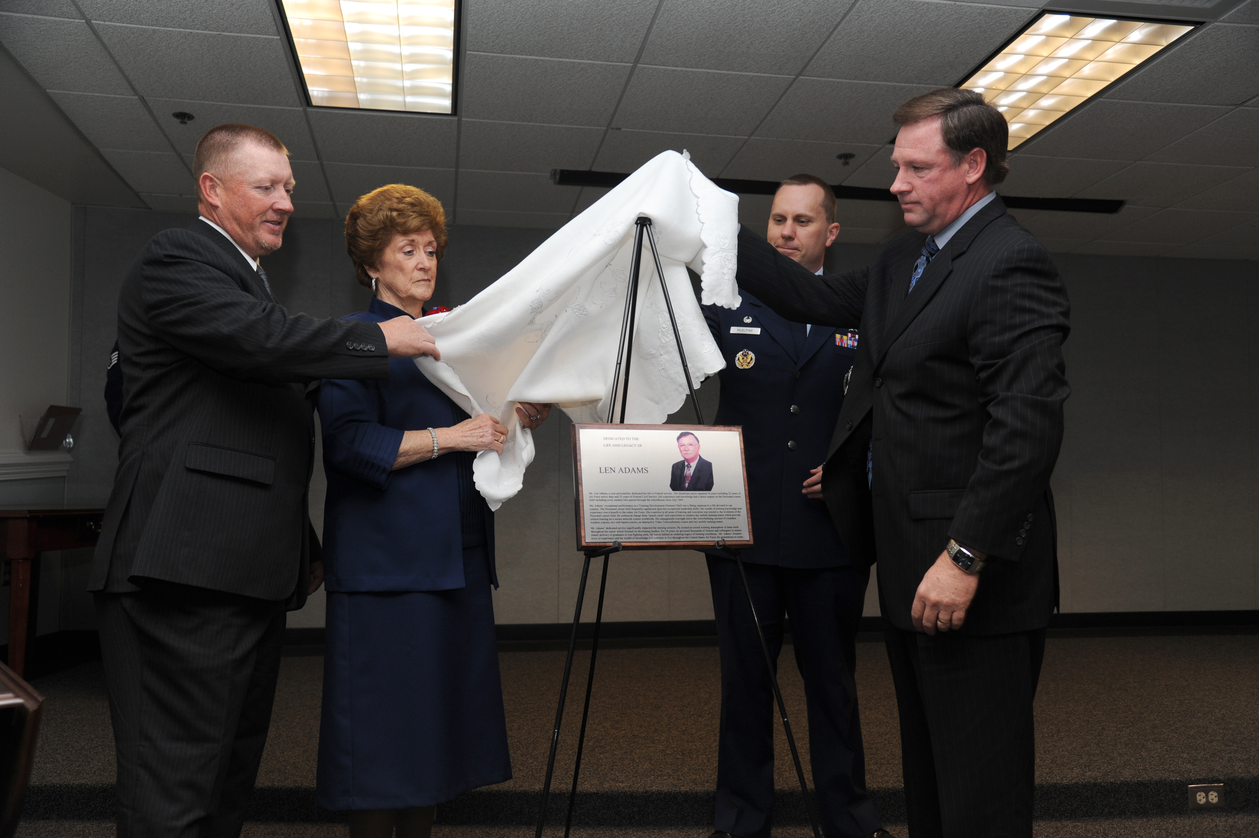 Len Adams auditorium dedication > Keesler Air Force Base > Article Display