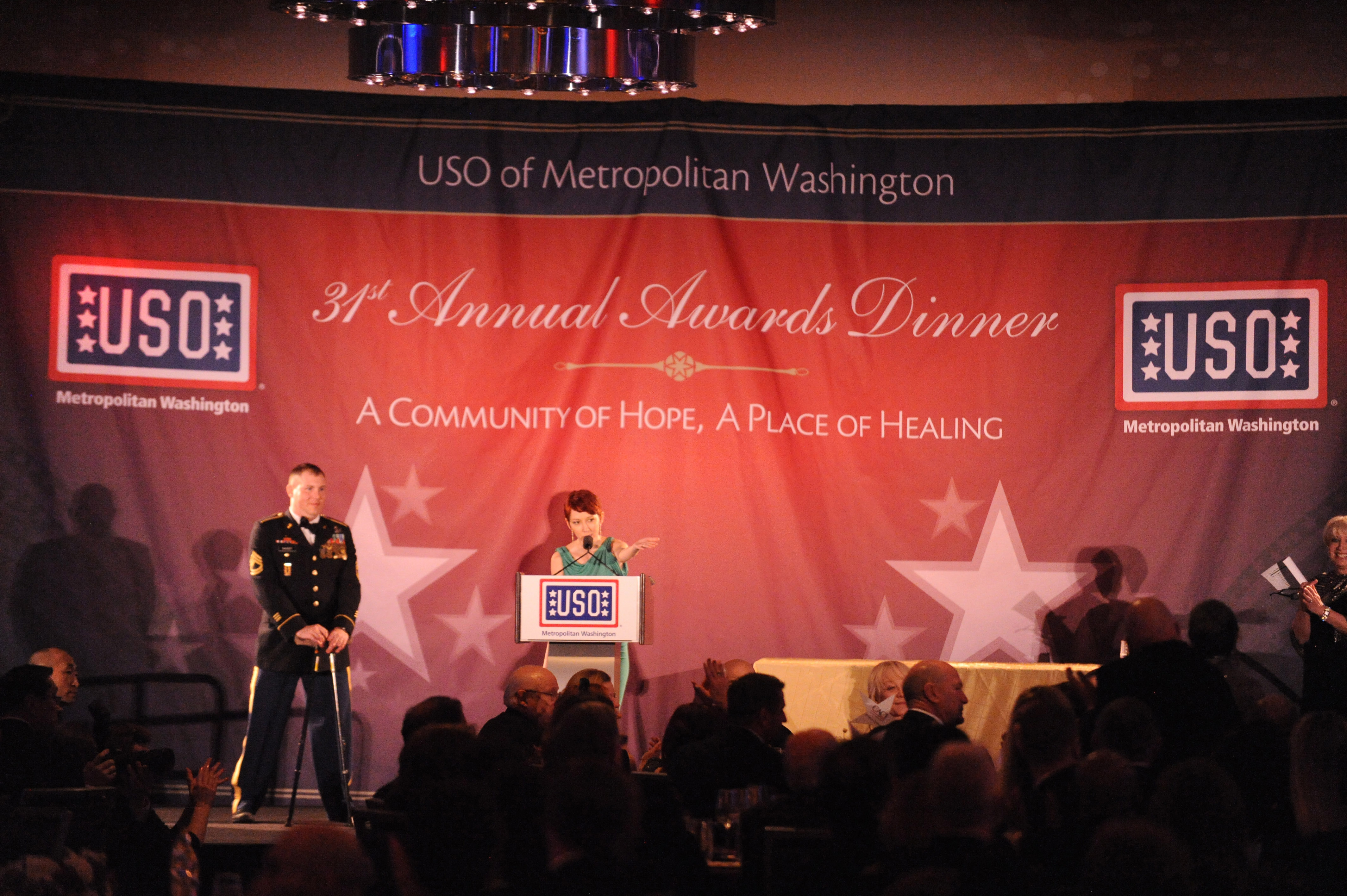 Kathleen Causey, recipient of the USO’s Col. John Gioia Patriot Award ...