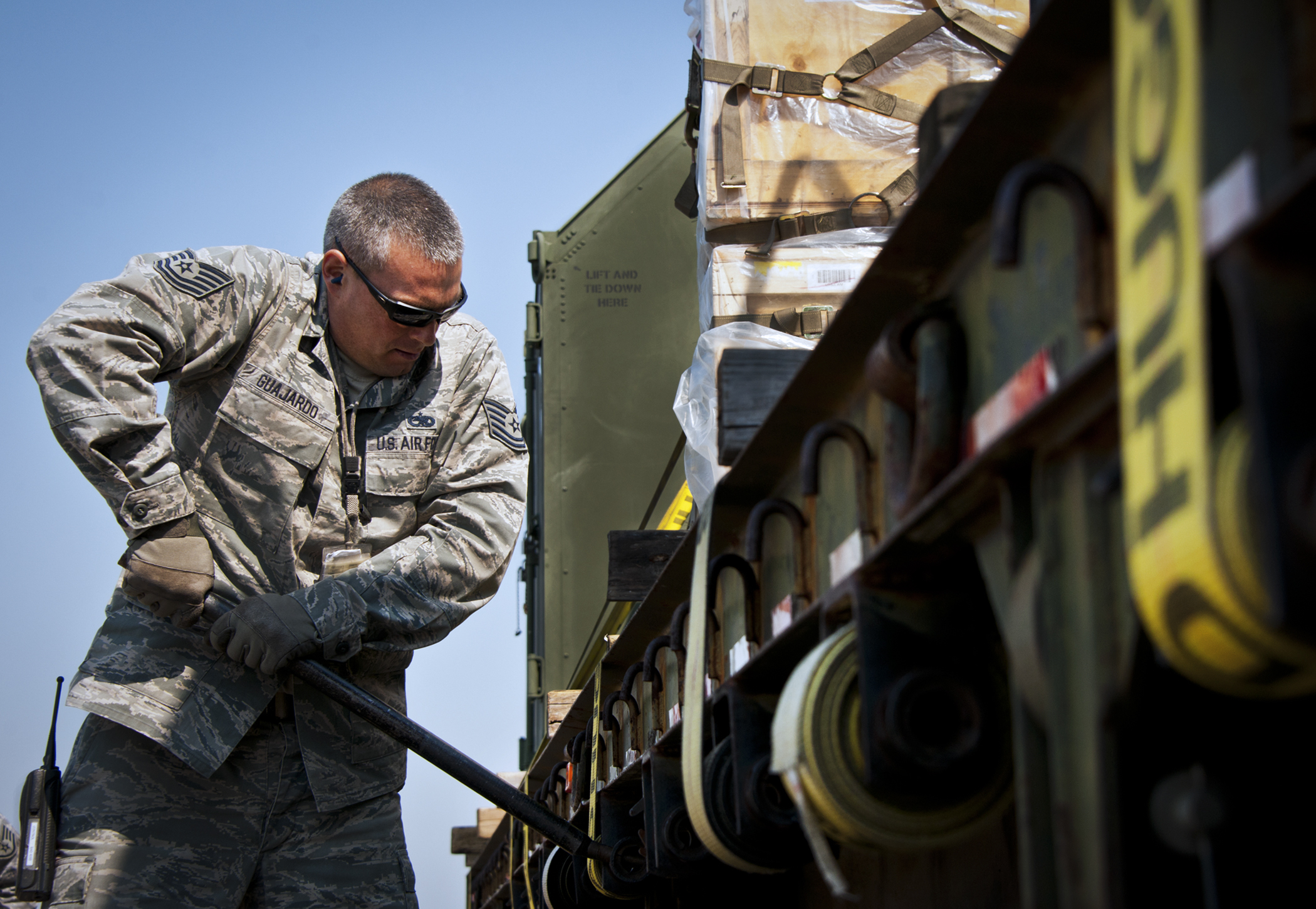 Air transportation off-loads transient cargo > Eglin Air Force Base ...