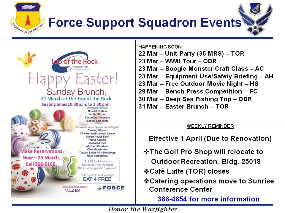FSS Events 22 Mar