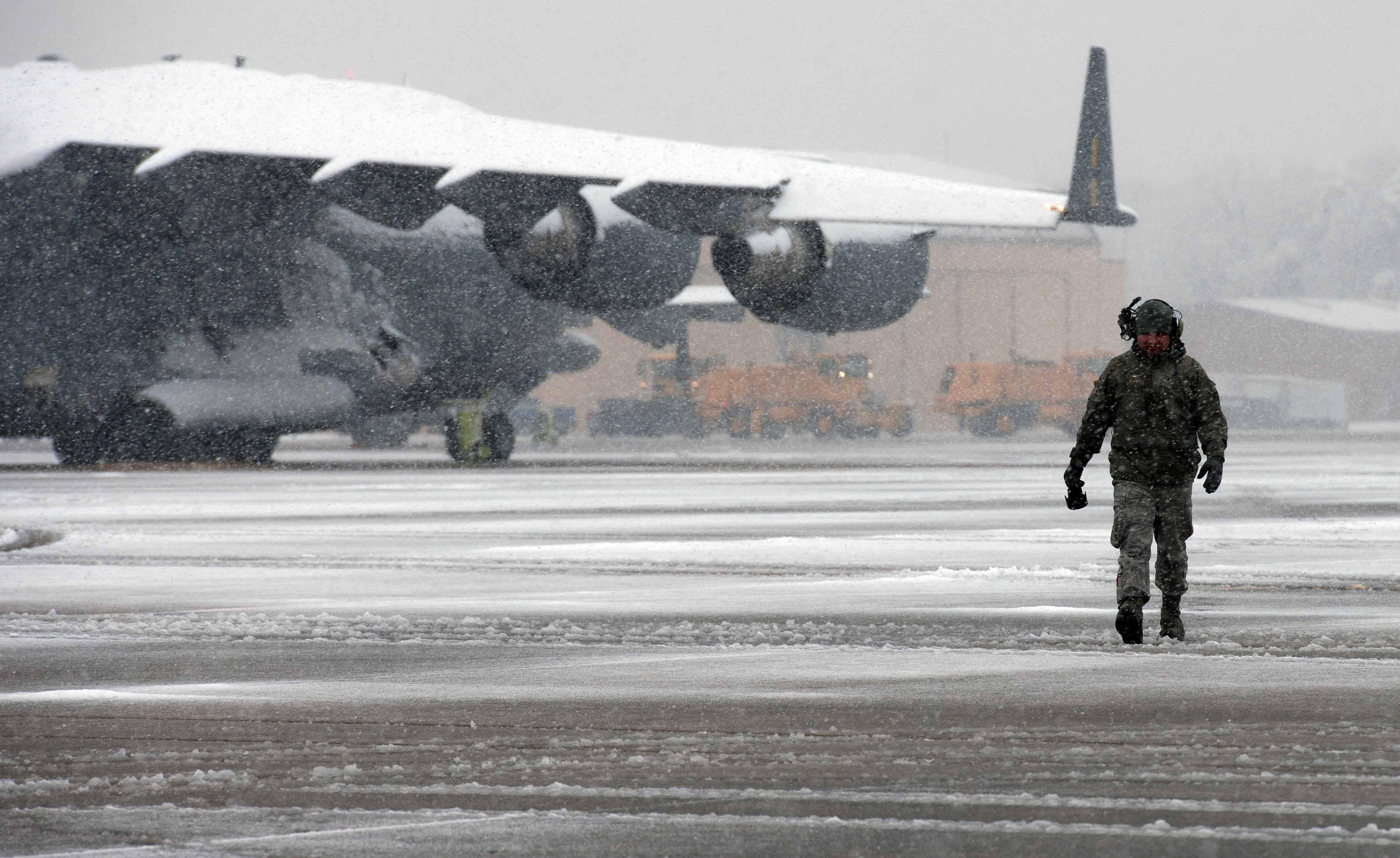 Spring Snowfall at Joint Base Andrews