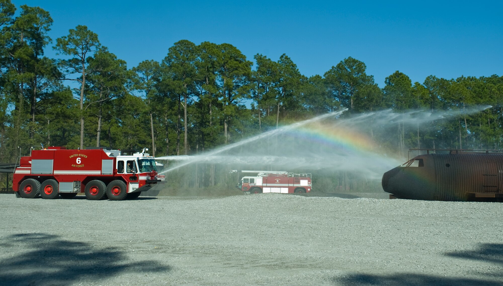 Hurlburt Field firefighters demonstrate aircraft crash response ...