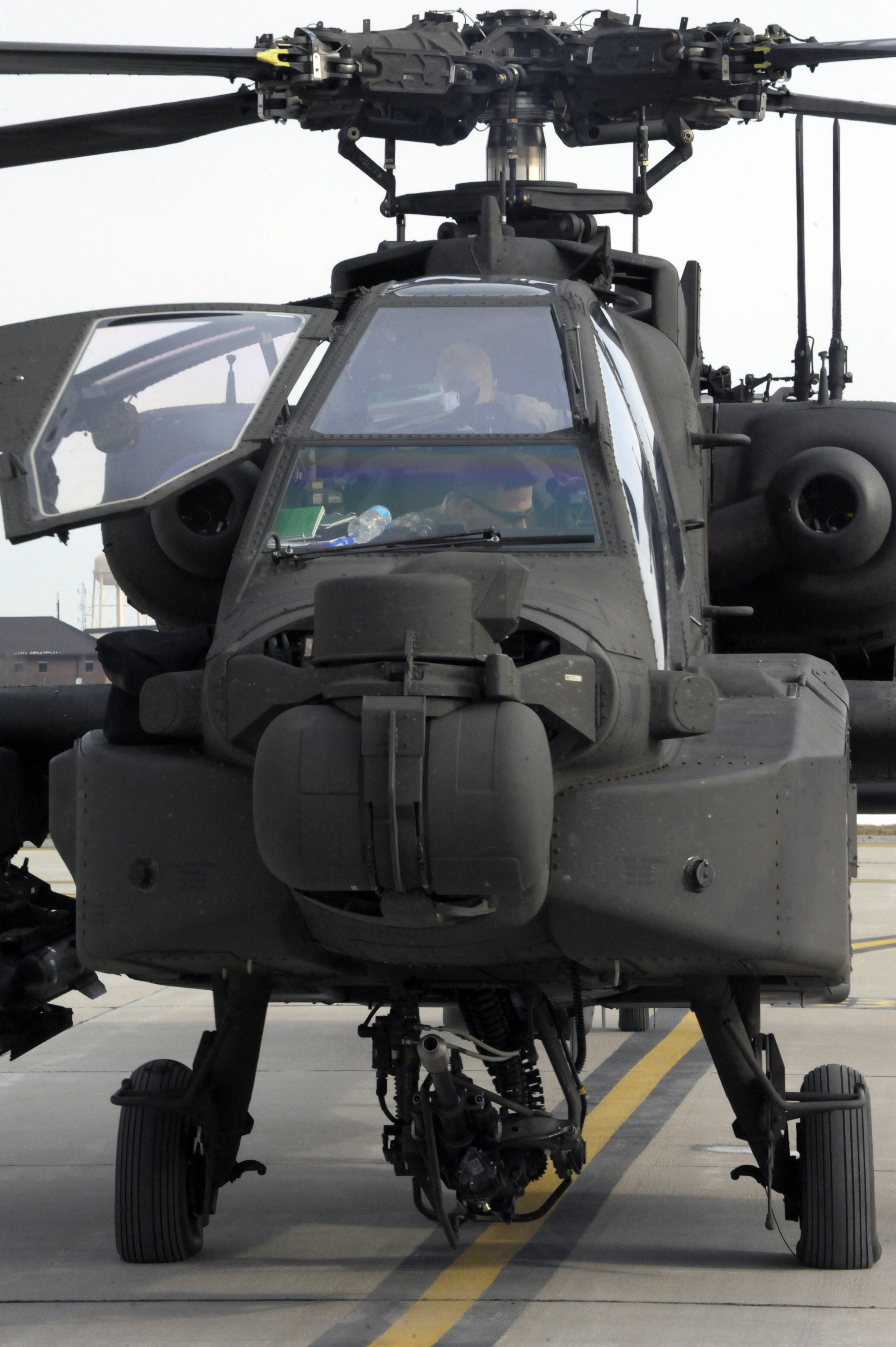 apache helicopter front view