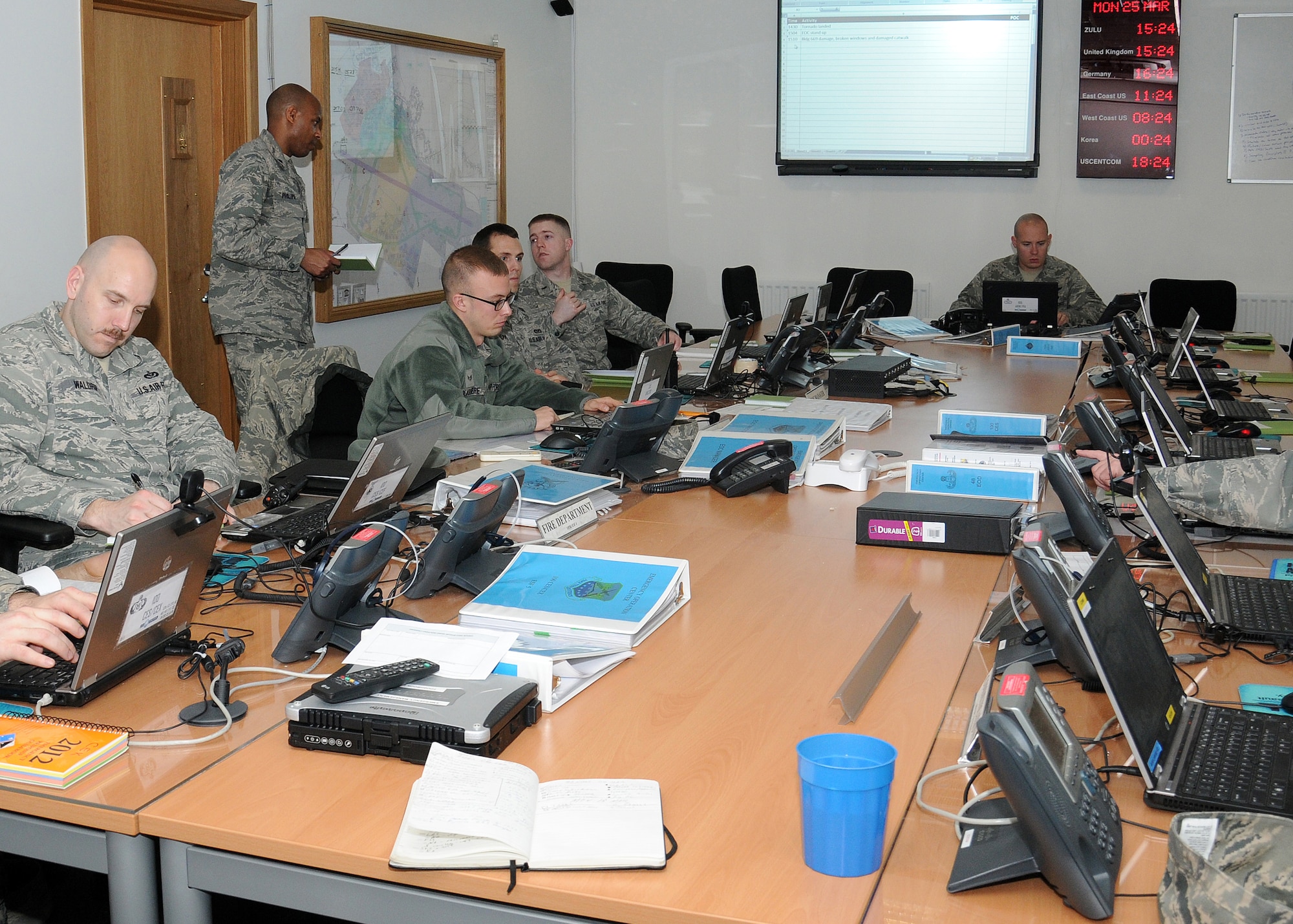 Emergency operations center meets in exercise > Royal Air Force ...
